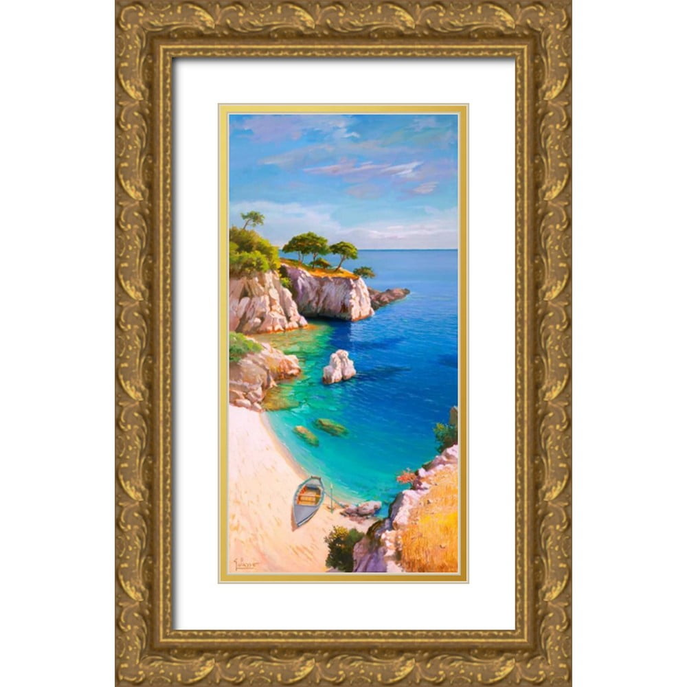 Galasso, Adriano 18x32 Gold Ornate Wood Framed with Double Matting ...