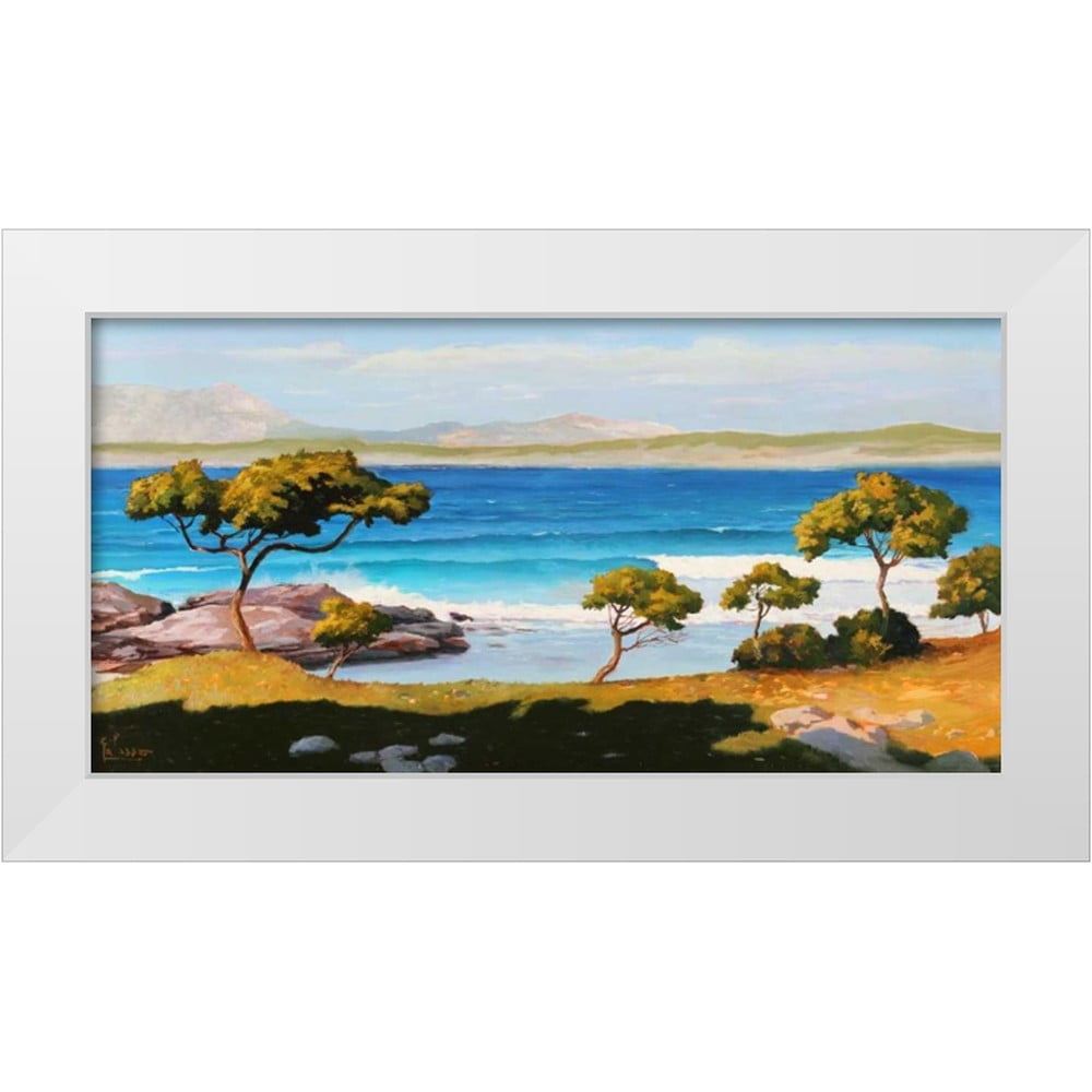 Galasso, Adriano 32x18 White Modern Wood Framed Museum Art Print Titled ...