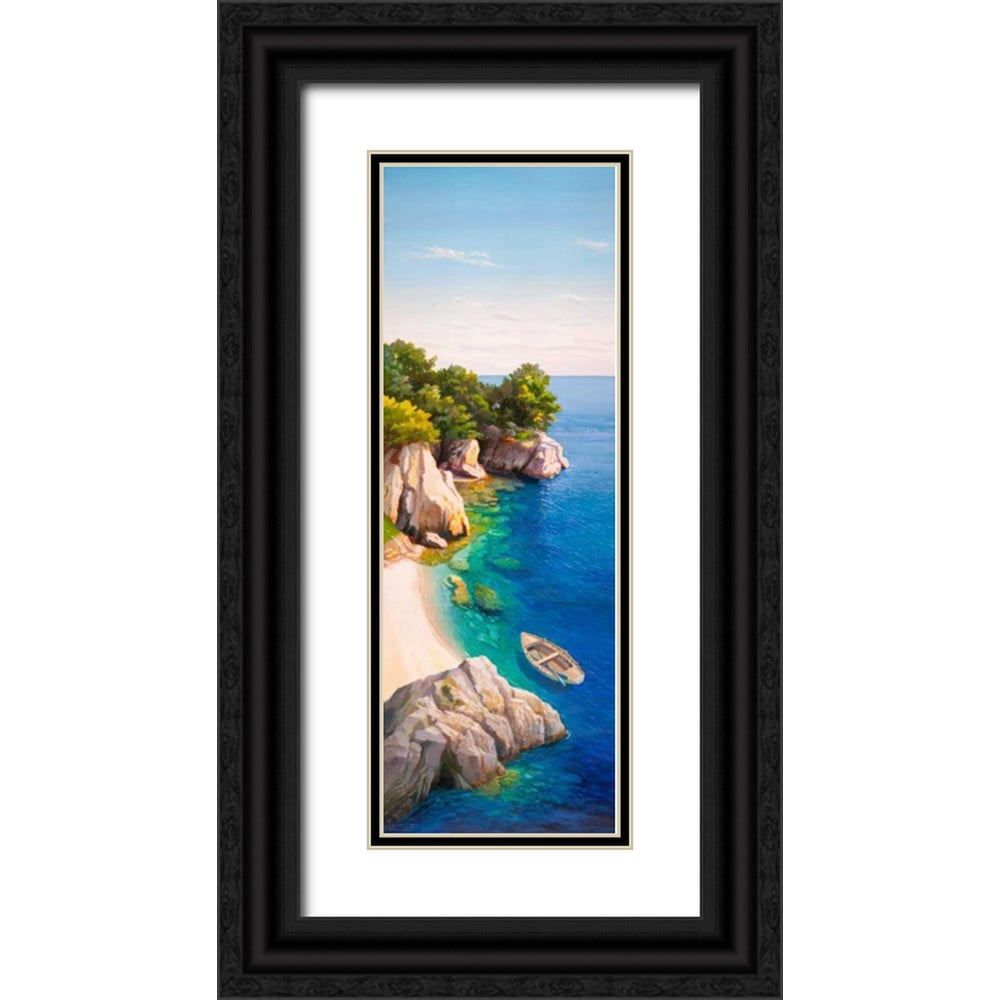 Galasso, Adriano 7x14 Black Ornate Wood Framed with Double Matting ...