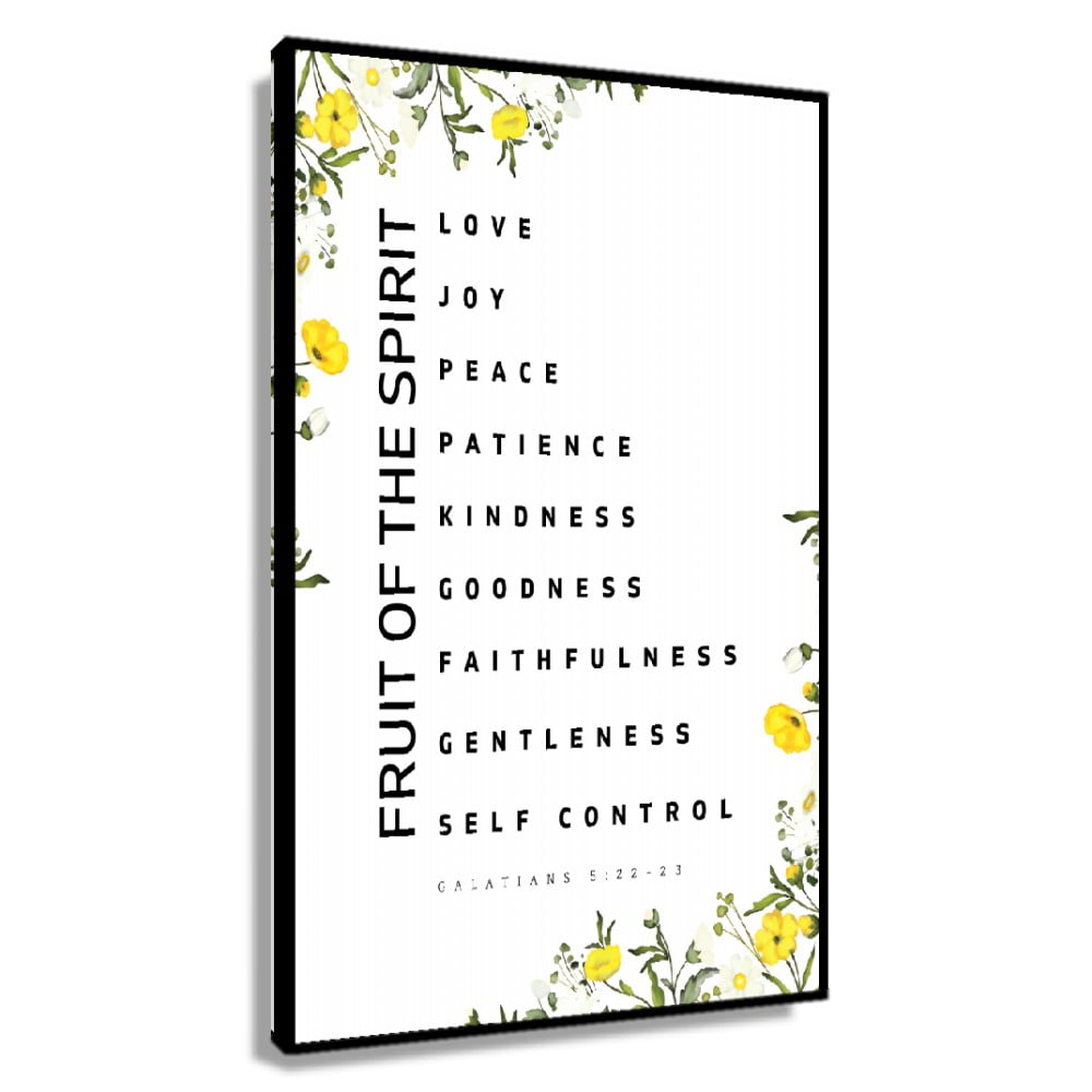 Galatians 5 22-23 Wall Art, Fruit of The Spirit Botanical Scripture ...