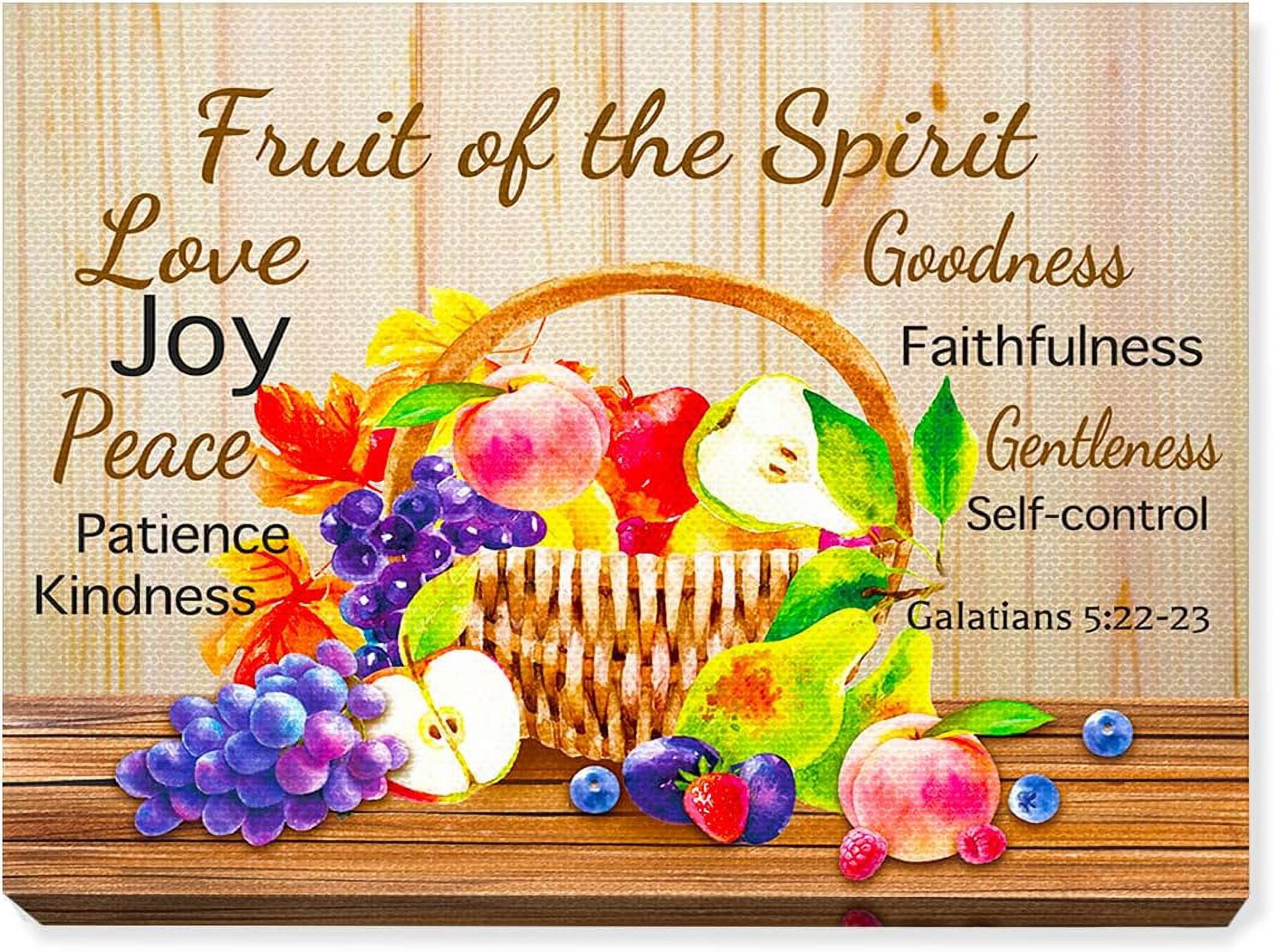 Galatians 5:22-23 Wall Decor,Bible Verse Canvas Wall Art,Fruit Of The ...