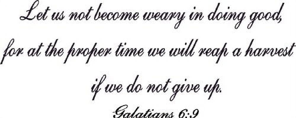 Galatians 6:9, Bible Verse Vinyl Wall Decal by Scripture Wall Art, 11 ...