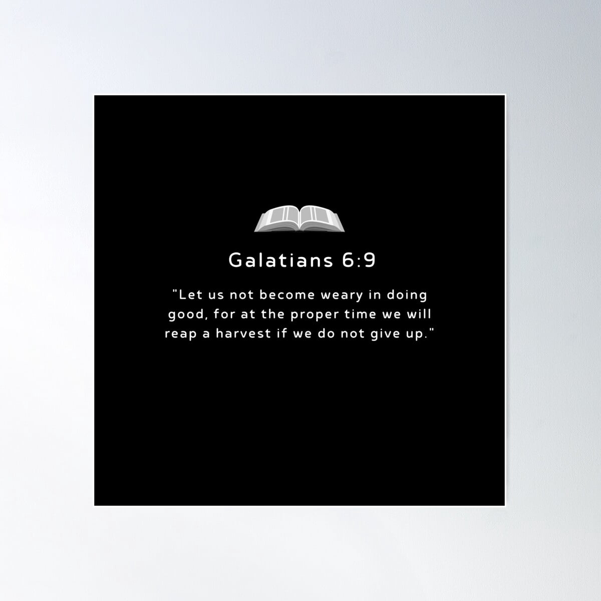 Galatians 6:9 Poster Wall Art, Modern Wall Decor For Living Room ...