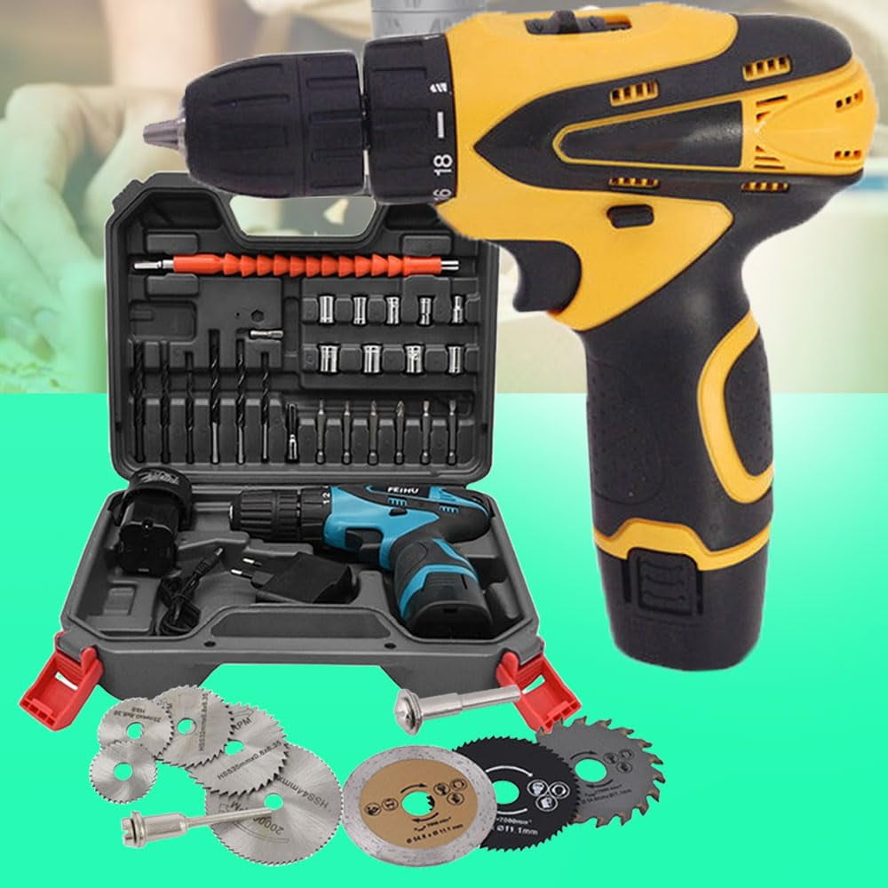 Galaxe 12V Cordless Power Screwdriver Sets Multi Function Charging Hand ...