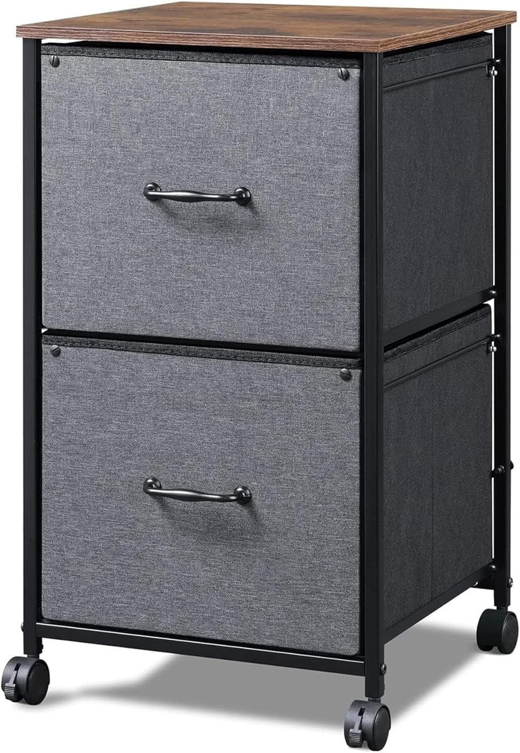 Galaxera 2 Drawer Mobile File Cabinet, Rolling Printer Stand, Fabric ...