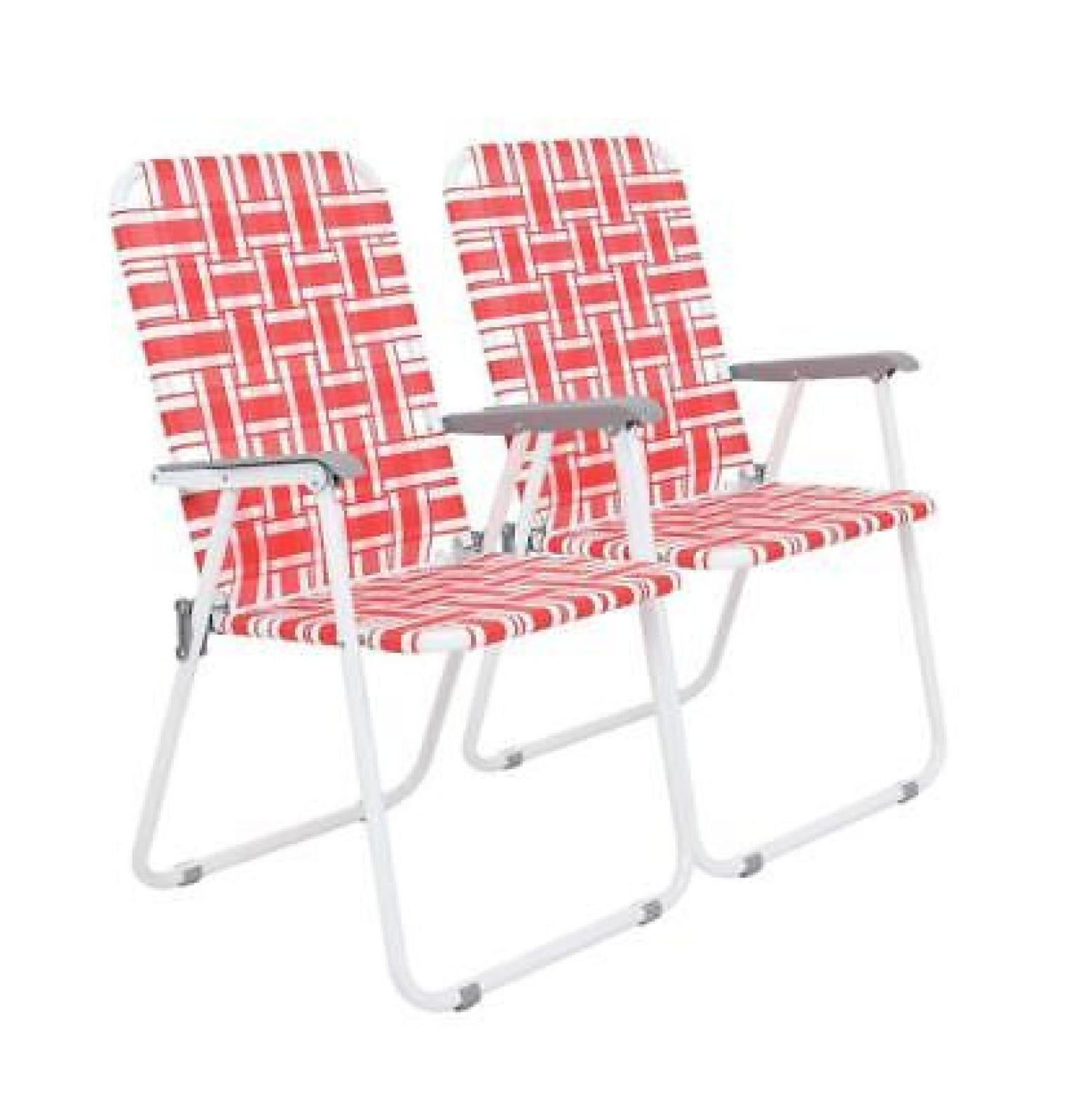 Galaxera 2 Pcs Folding Web Chair Beach Chair Lawn Patio Reclining Chair ...