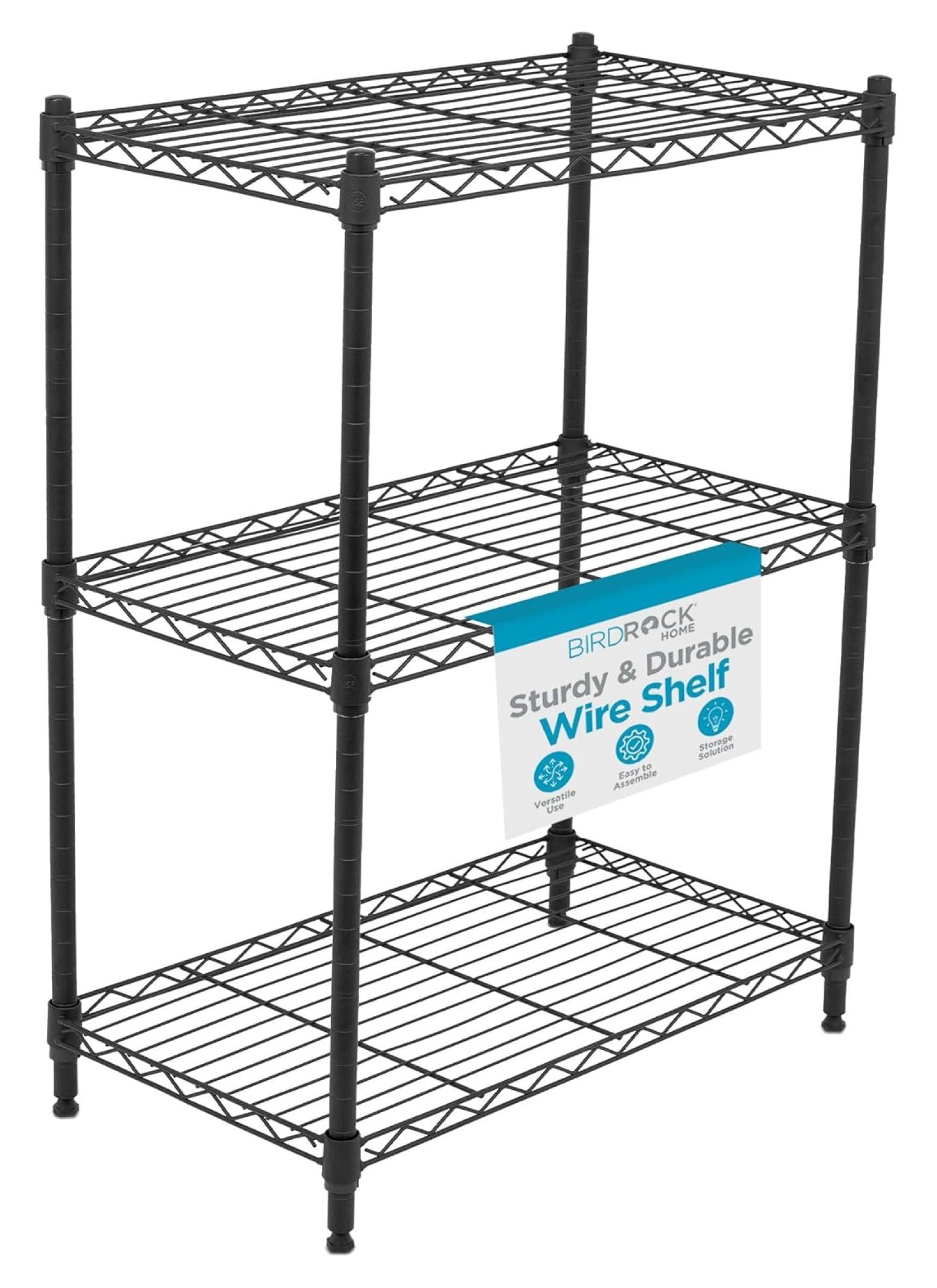 Galaxera 3-Shelf Adjustable Wire Shelving | 200 lbs. per shelf | Heavy ...