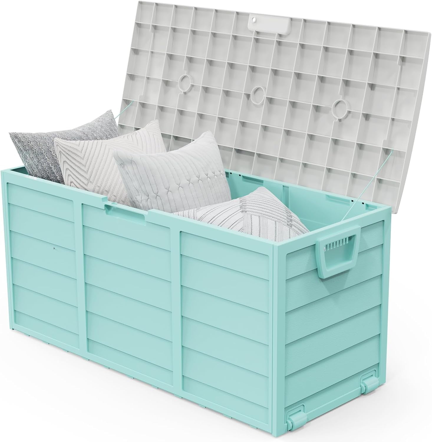 Galaxera 75 Gallon Outdoor Storage Box, Lockable Plastic Storage ...