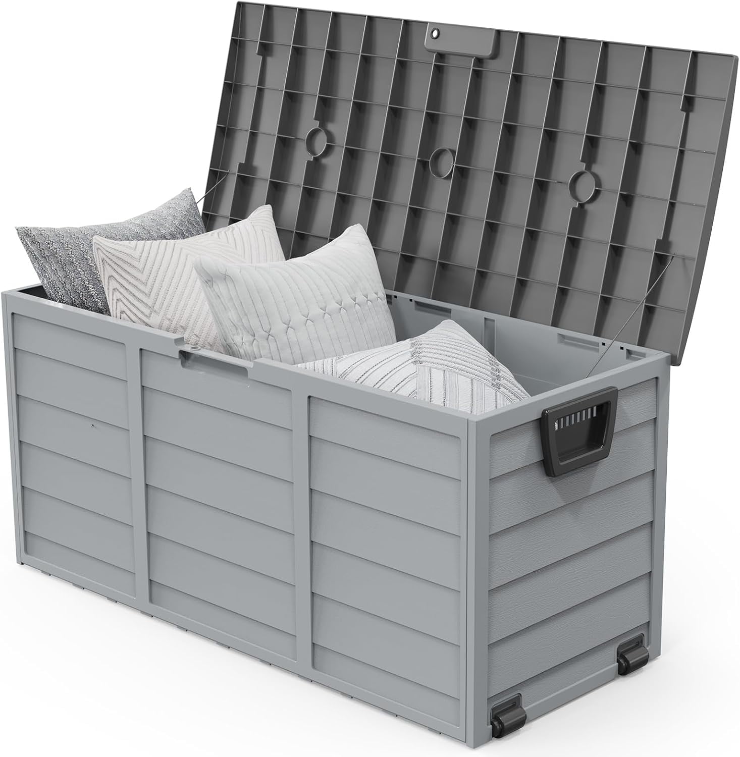 Galaxera 75 Gallon Outdoor Storage Box, Lockable Plastic Storage ...