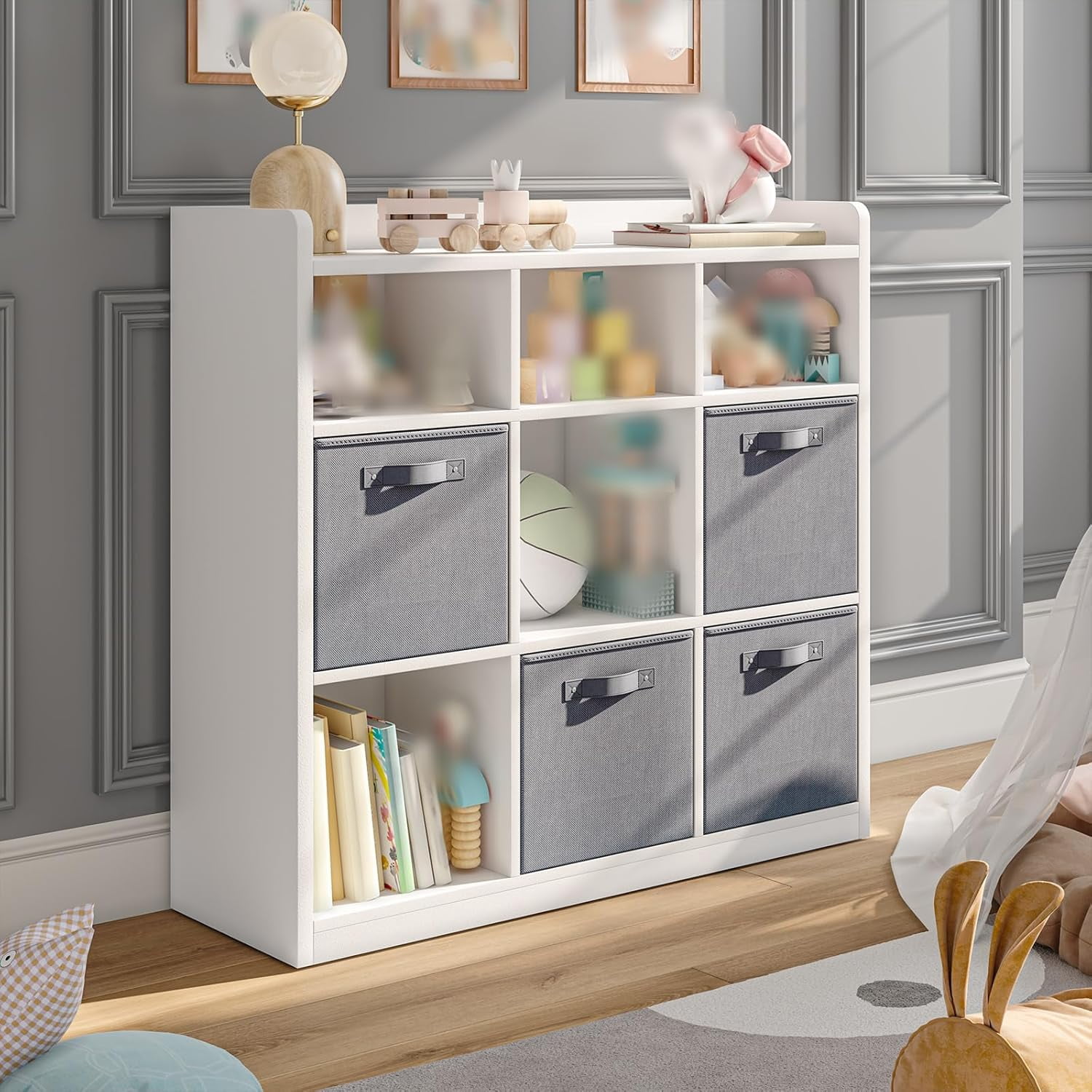 Galaxera 9 Cube Storage Organizer with Storage Bins, Sturdy and Durable ...