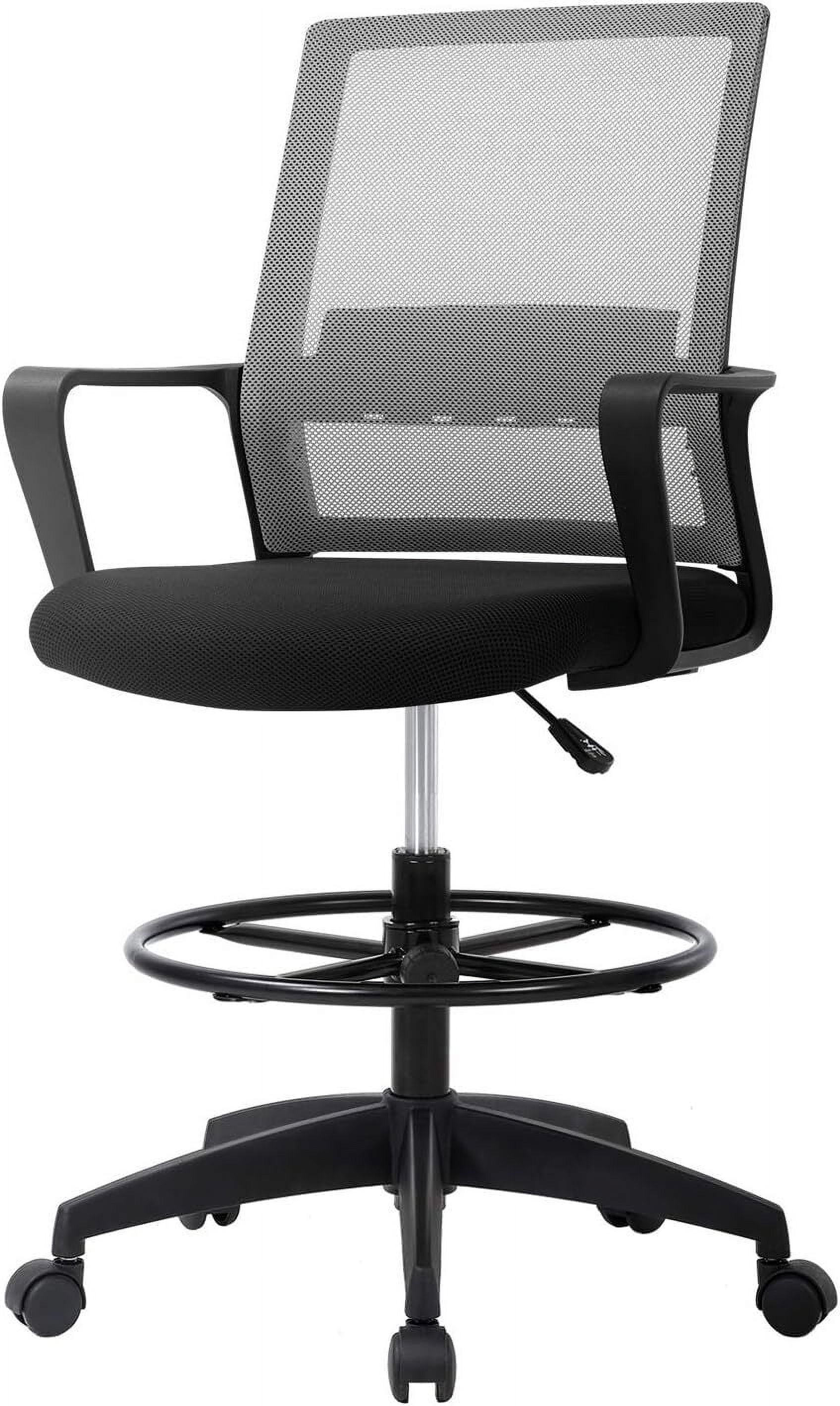 Galaxera Drafting Chair Tall Office Chair Adjustable Height with Lumbar ...