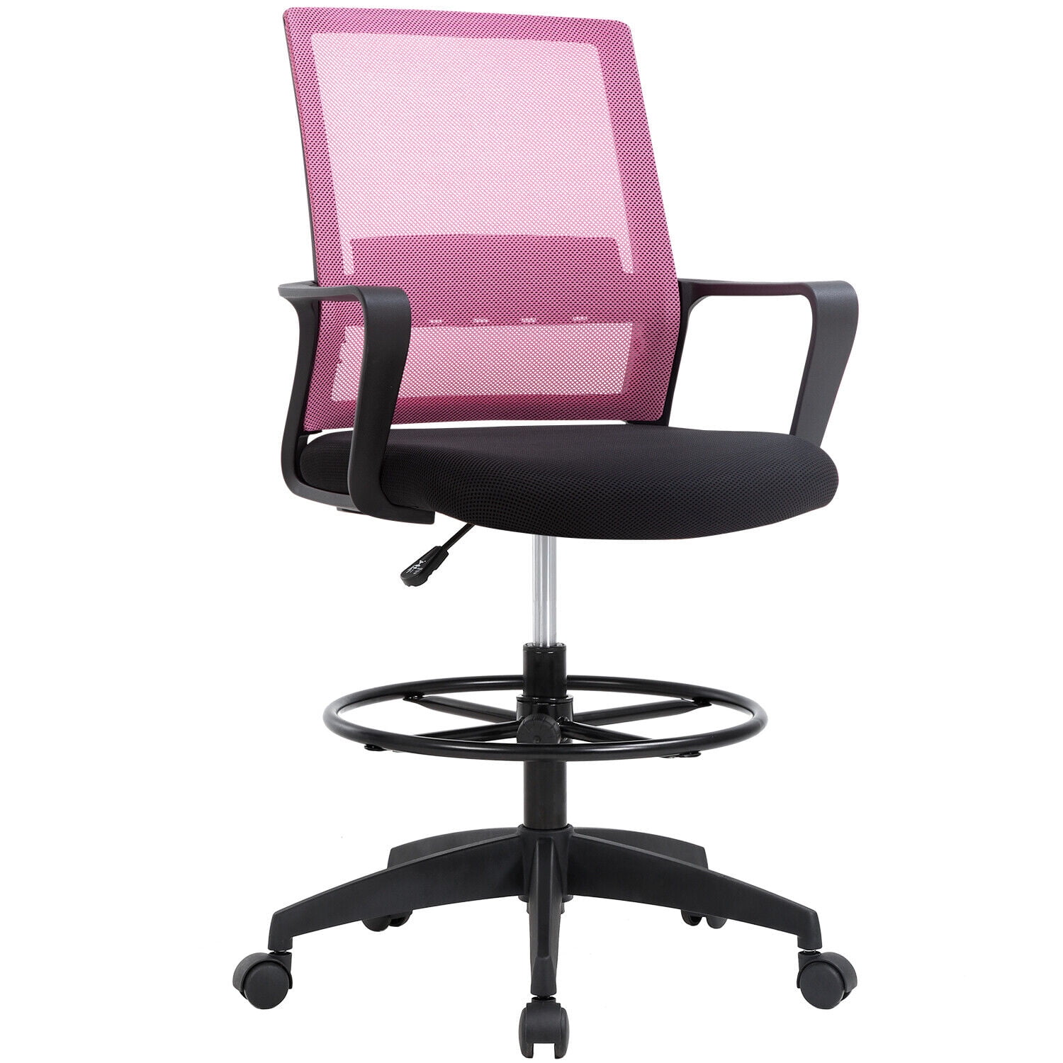 Galaxera Drafting Chair Tall Office Chair Adjustable Height with Lumbar ...