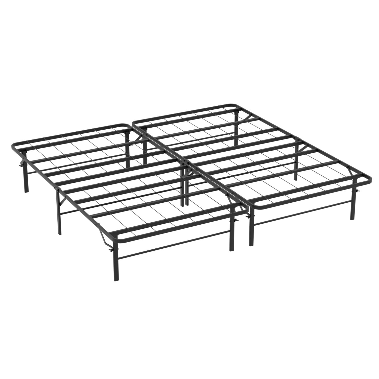 Galaxera Metal Bed Frame Foldable Metal Platform Mattress Foundation ...