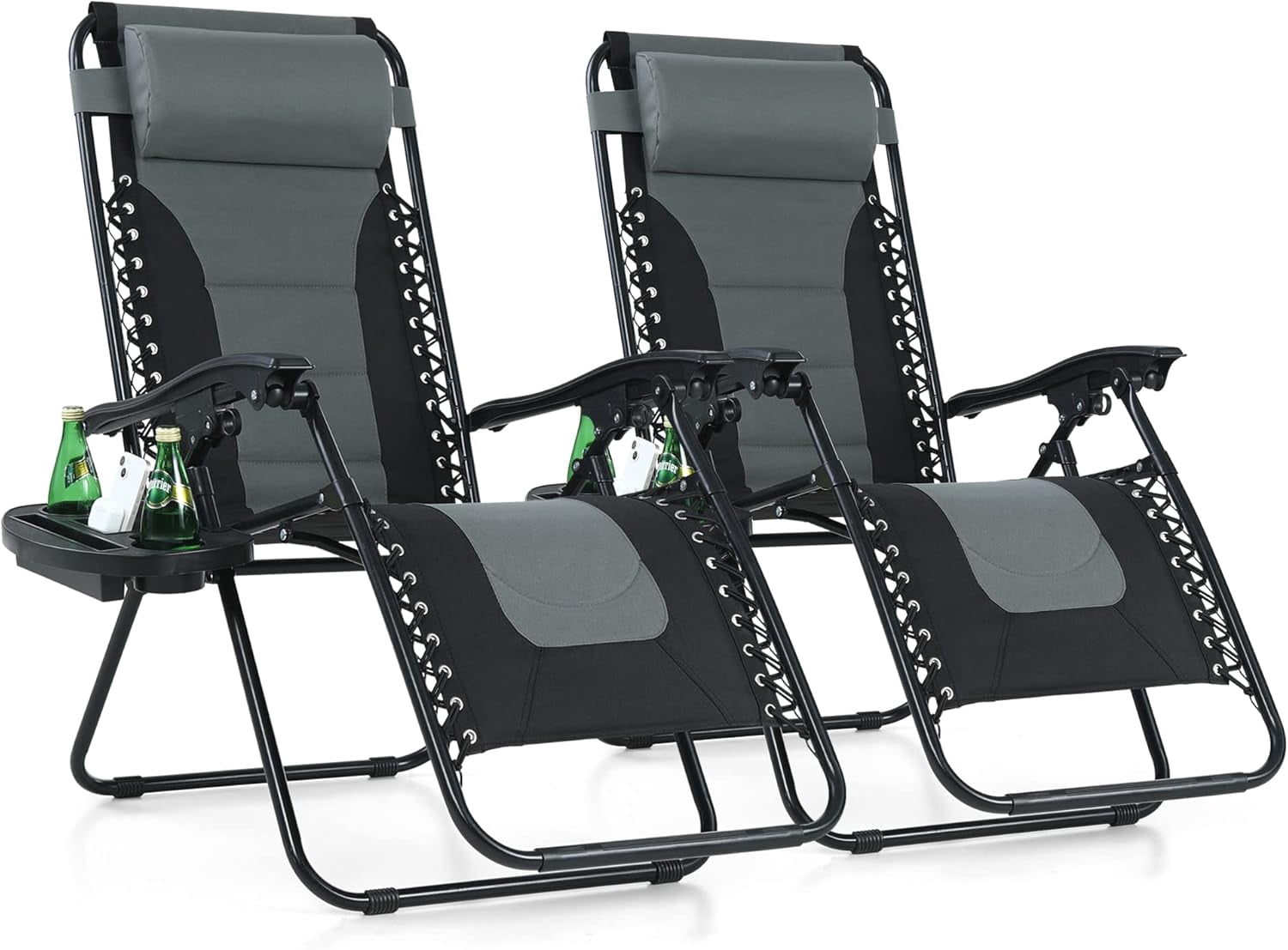 Galaxera Set of 2 Padded Zero Gravity Lounge Chair Oversized Folding ...