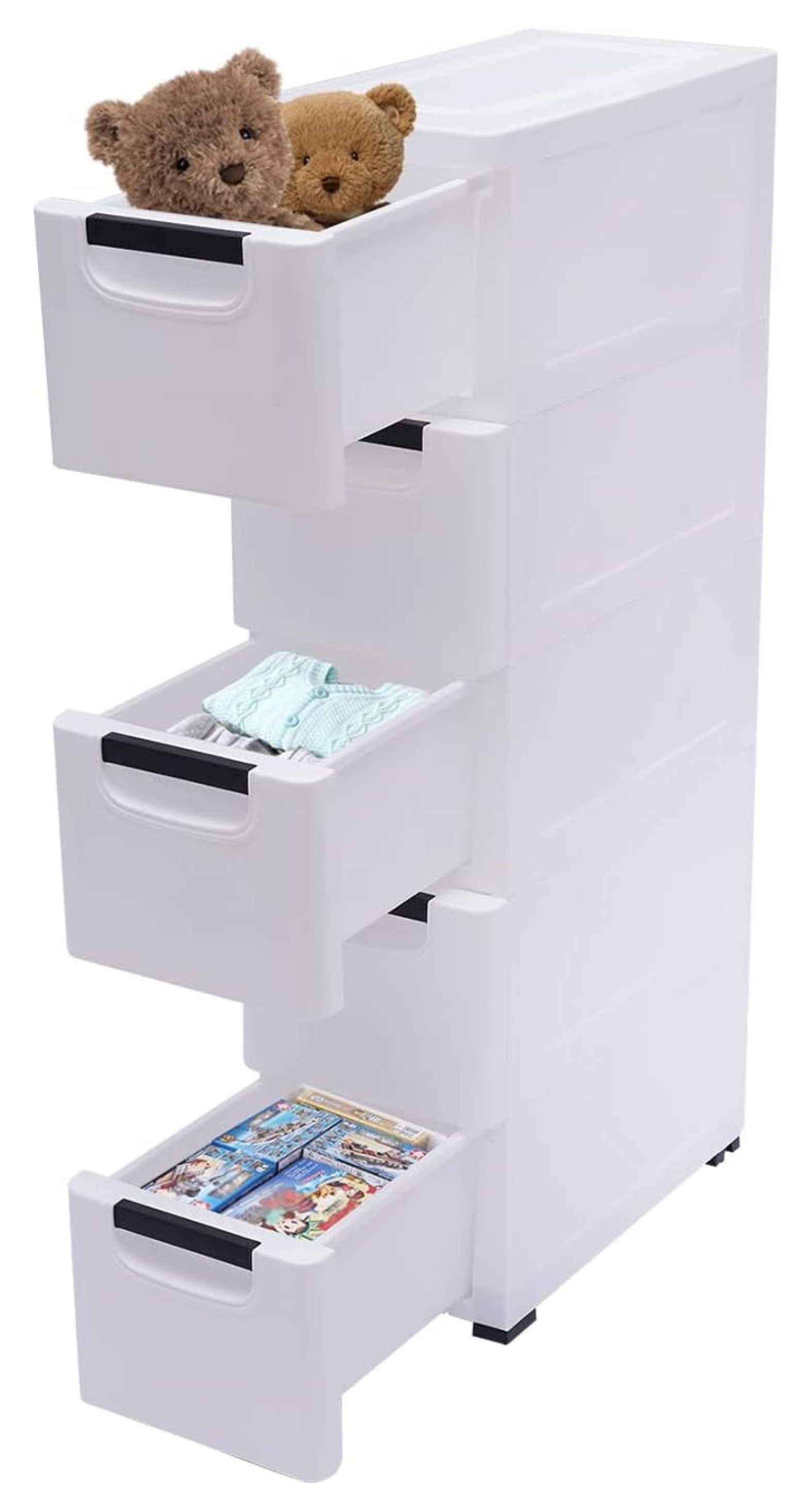 Galaxera Stackable Vertical Clothes Storage Drawers with 5 Drawers Tall ...