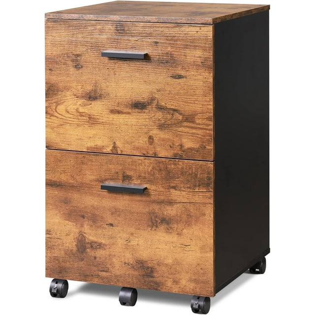 Galaxera Wood File Cabinet, 2 Drawer Filing Cabinet for Home Office ...