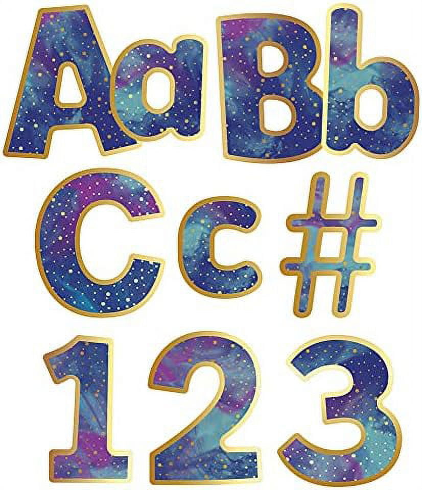 Galaxy 219 pc Marble Bulletin Board Letters Pack, Marble Letters ...
