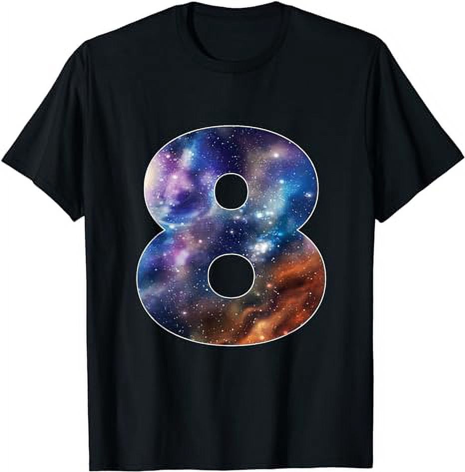Galaxy 8 Year Old 8th Birthday Space Themed Astronaut Boy T-Shirt ...
