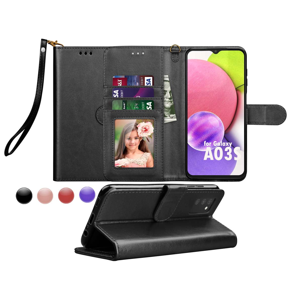 Galaxy A03S Case, Samsung Galaxy A03S Wallet Case, Galaxy A03S Leather ...