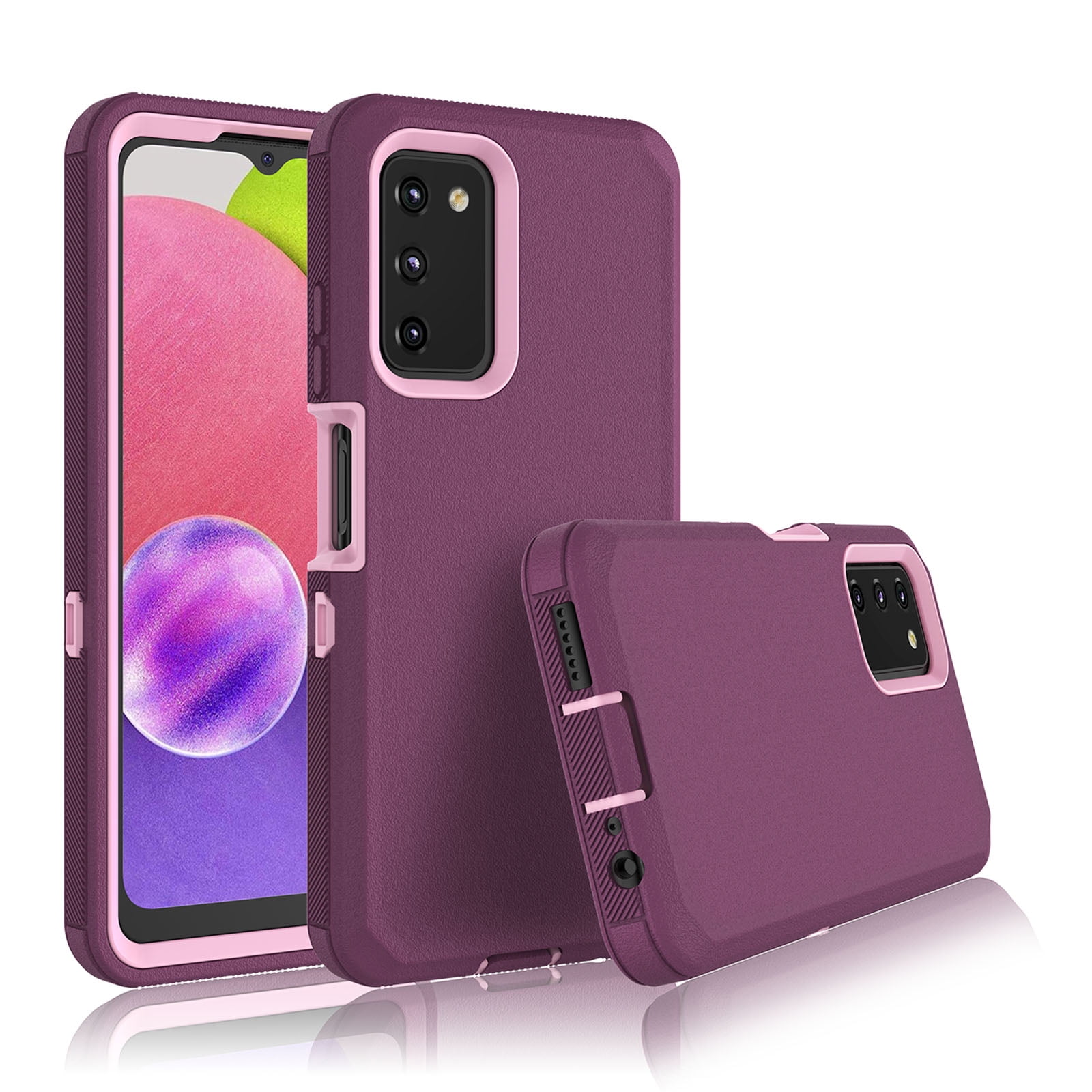 Takfox Galaxy A03S Case, 3 in 1 Full-Body Shockproof, Hybrid Bumper ...
