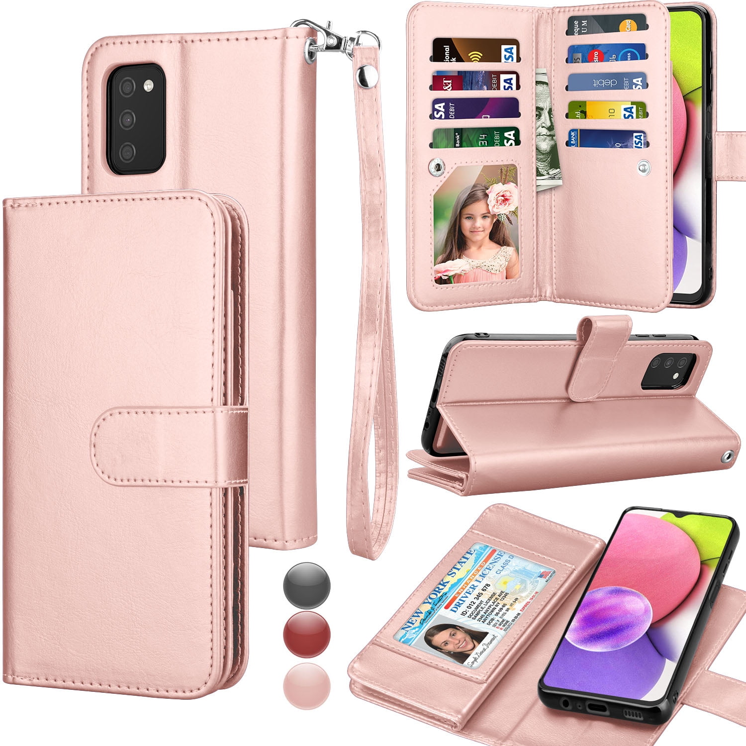 Samsung Galaxy A03s Case, Wallet, PU Leather Folio, Tekcoo with Card ...