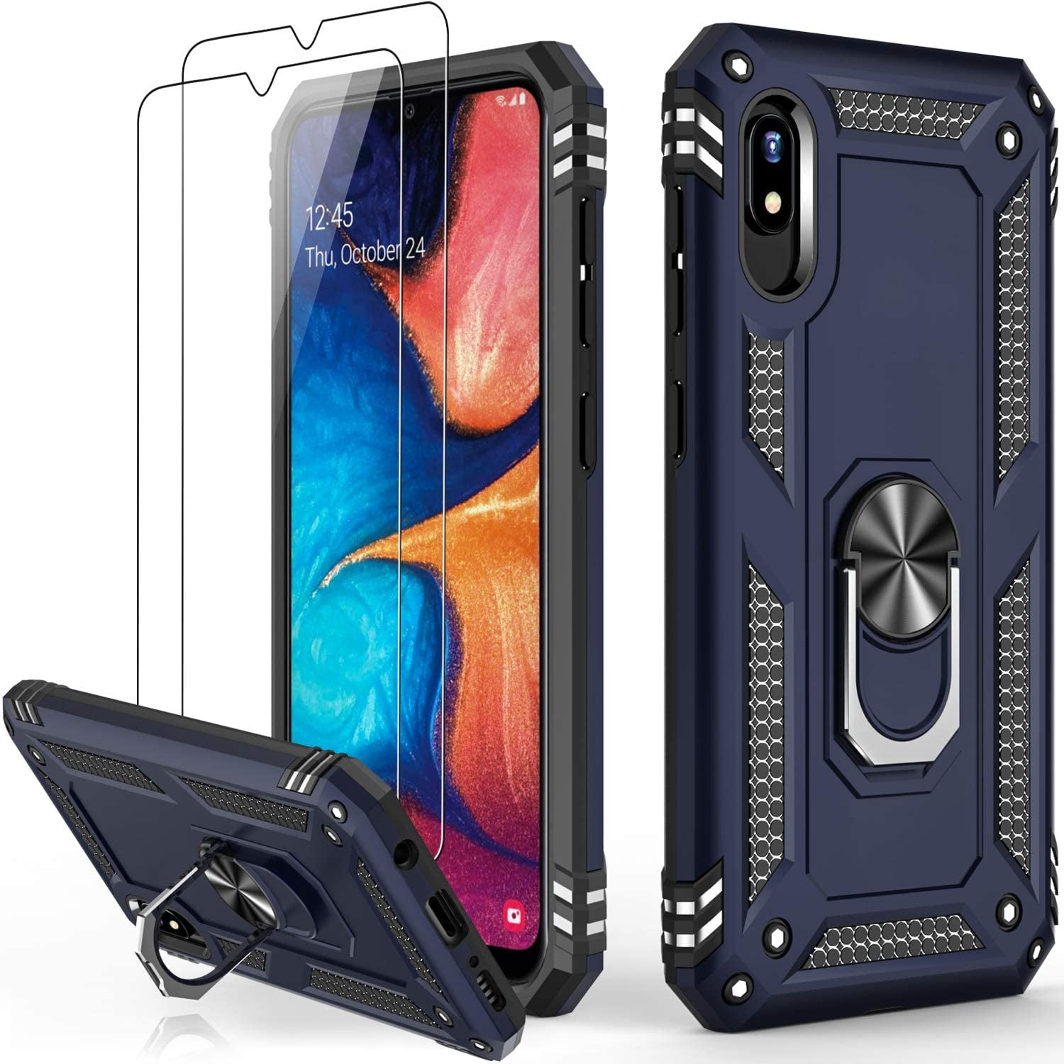 for Galaxy A10e Case with Screen Protector,Military Grade Shockproof ...