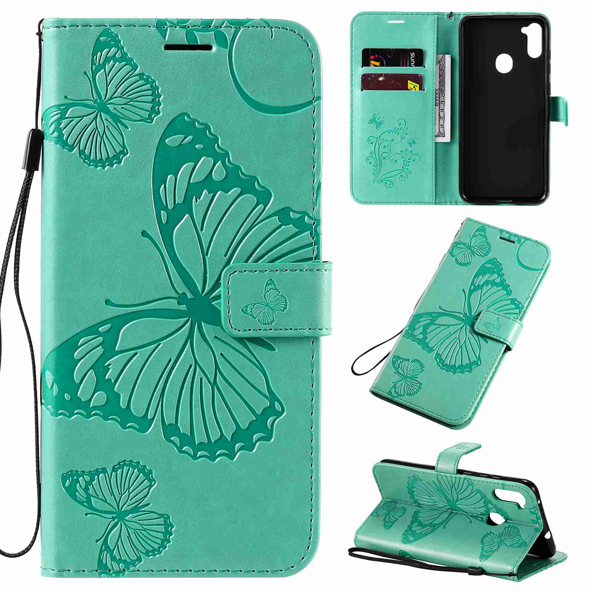 Galaxy A11 6.4 inch 2020 Released Wallet Case, Dteck 3D Butterfly ...