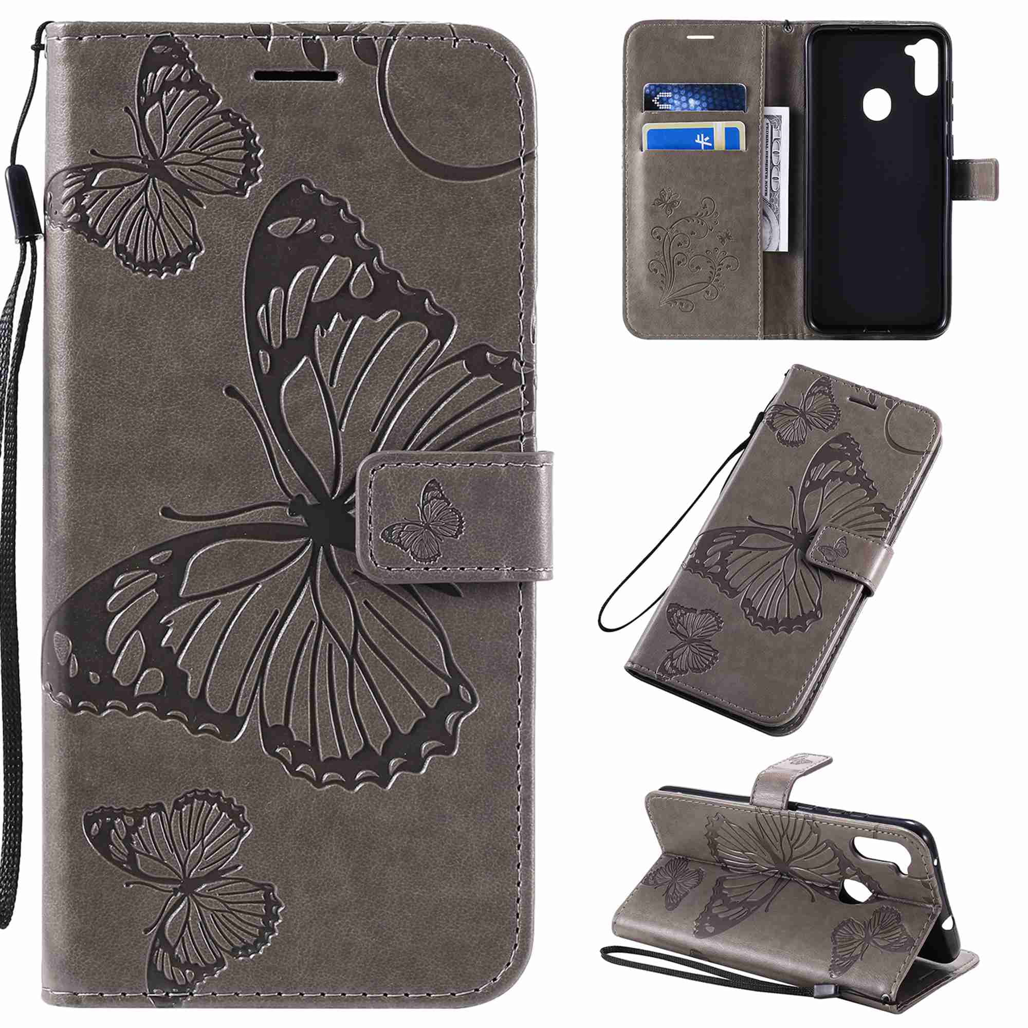 Galaxy A11 6.4 inch 2020 Released Wallet Case, Dteck 3D Butterfly ...