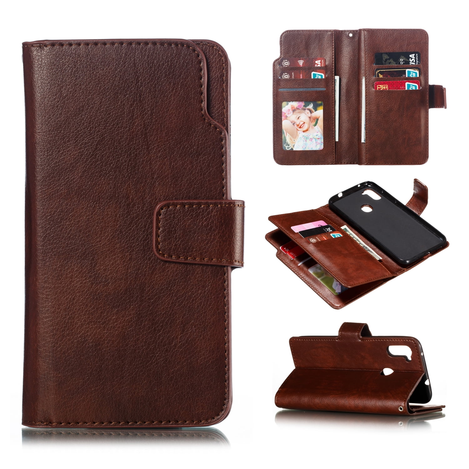 Galaxy A11 Case, Allytech PU Leather 9 Cards Slots Kickstand Folio ...