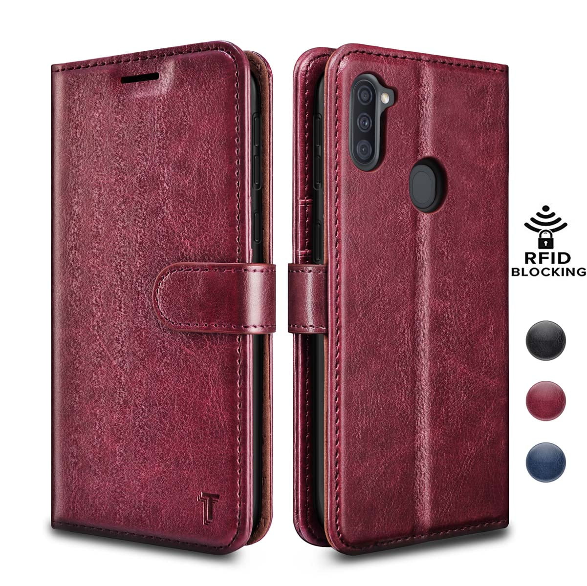 Galaxy A11 Case, Njjex Galaxy A11 Cases [3 Card Slot] [Kickstand] [Gift ...