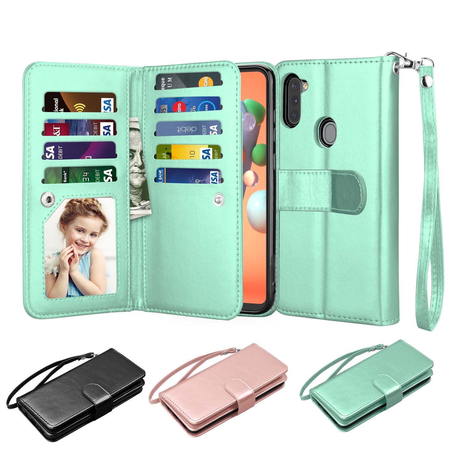 Galaxy A11 Case, Samsung Galaxy A11 Wallet Case, Njjex Luxury PU ...