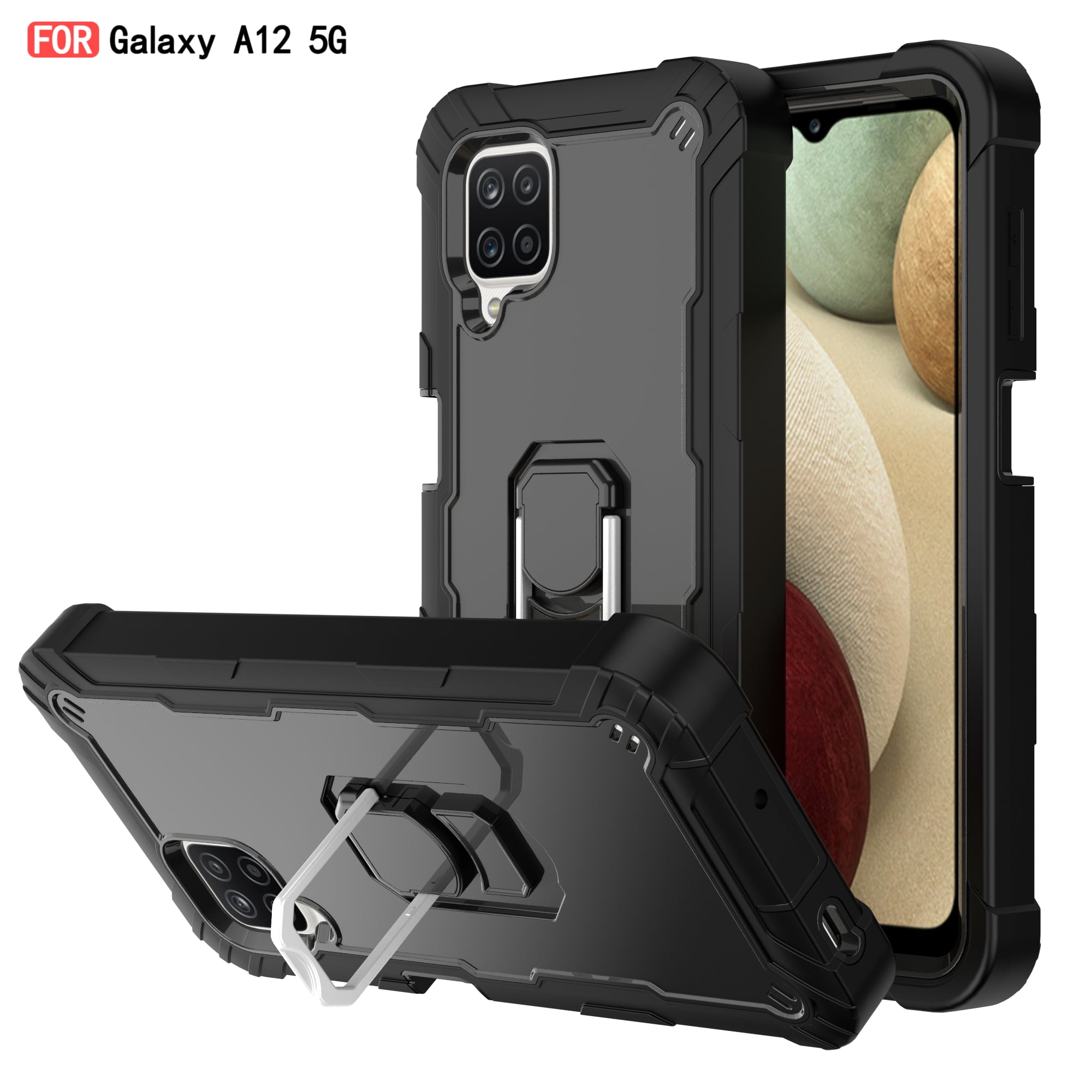 Galaxy A12 5G Case - Heavy Duty Protective Hybrid Rugged Kickstand ...