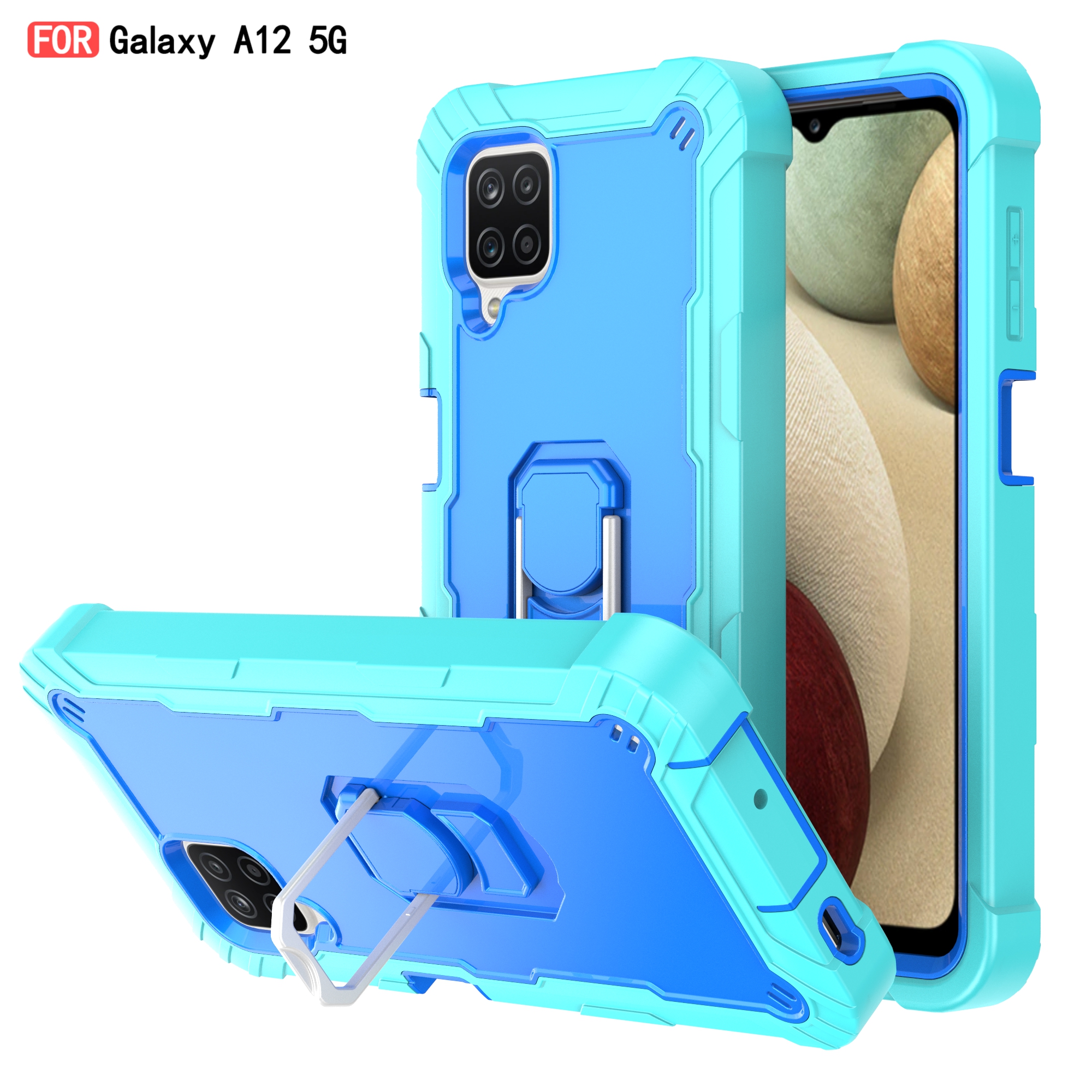 Galaxy A12 5G Case - Heavy Duty Protective Hybrid Rugged Kickstand ...