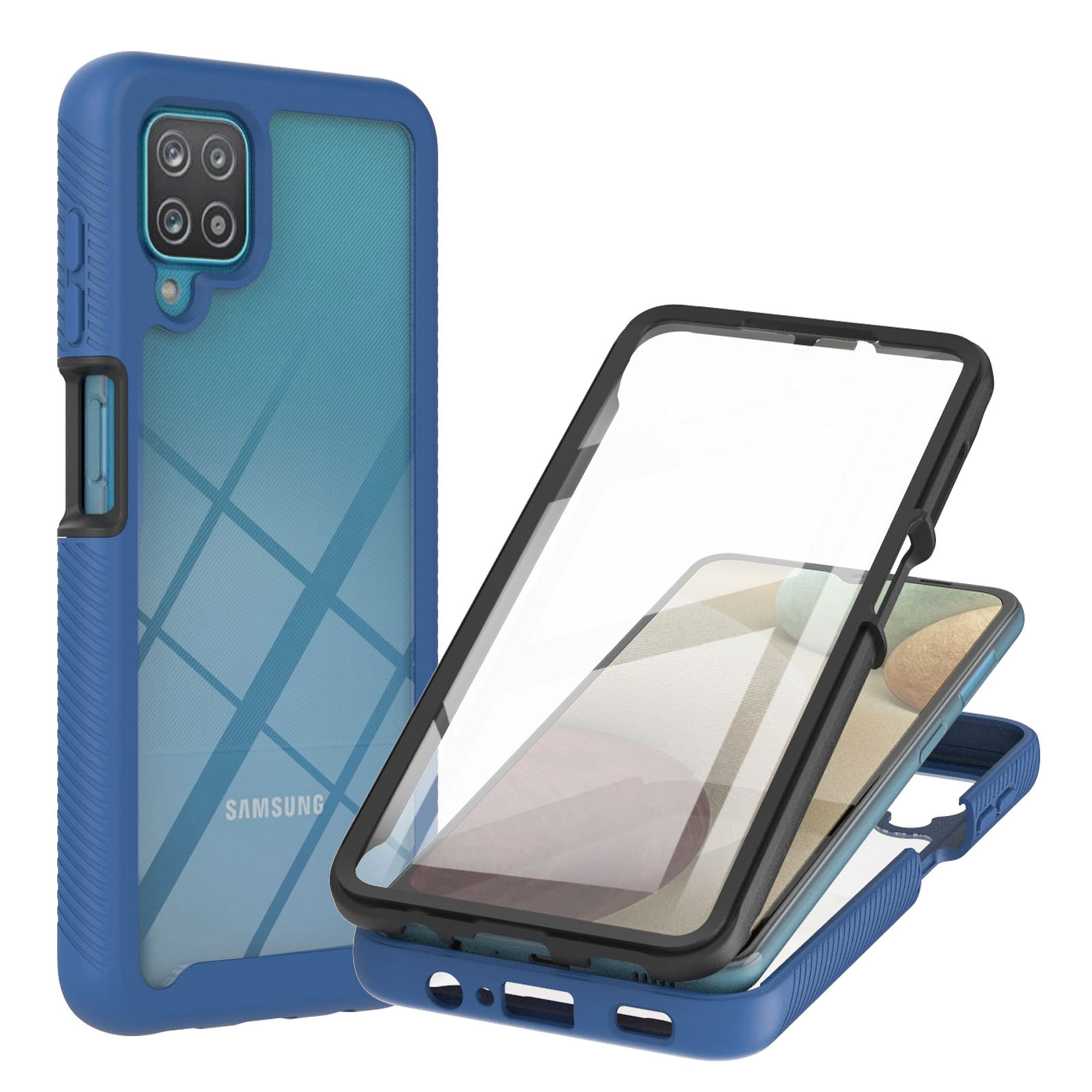 Galaxy A12 Case with Built-in Screen Protector, Dteck Full Body ...