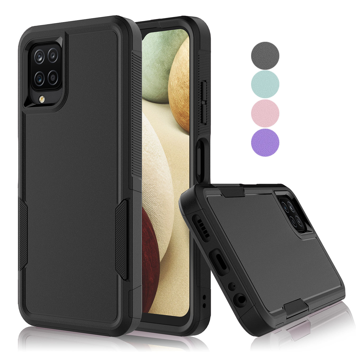 Galaxy A12 Case ,Sturdy Phone Case for Galaxy A12 2020 6.5 inch ,Tekcoo ...