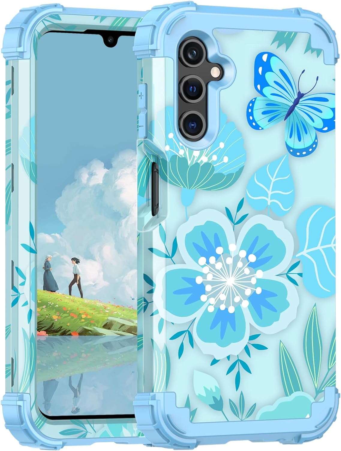 for Galaxy A14 5G Case,Glow in The Dark Three Layer Heavy Duty ...