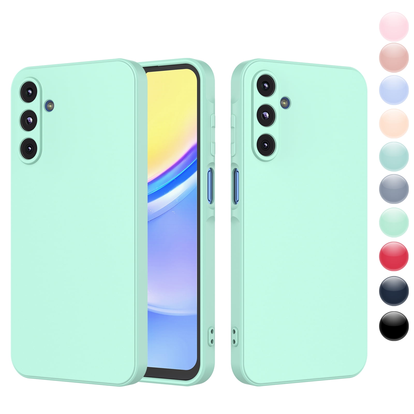 Galaxy A15 6.5" 5G Case,Samsung A15 6.5" Basic Case [Frosted] Shockproof Case Liquid Silicone ...