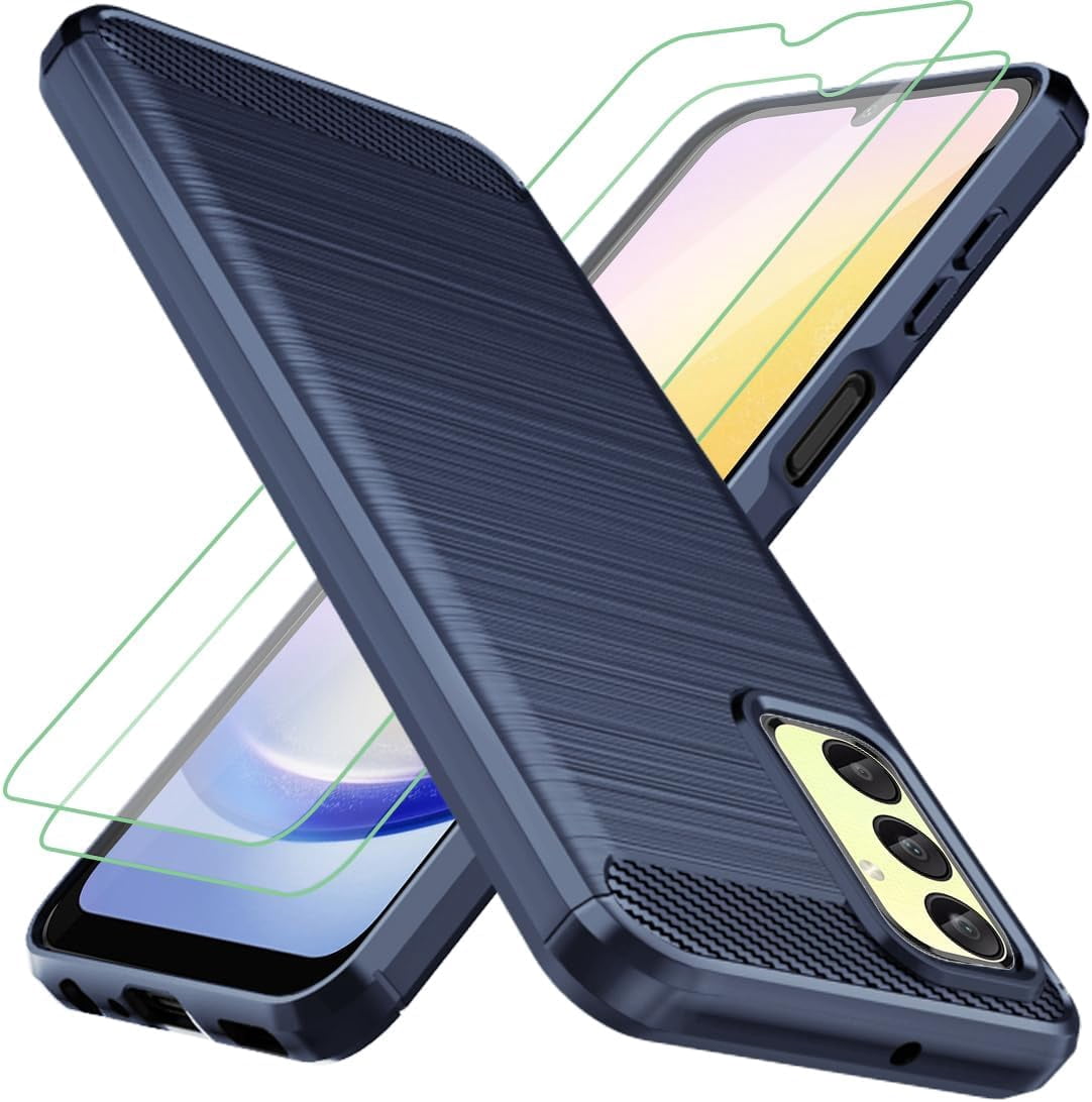 for Galaxy A25 5G Case: with 2pcs Screen Protector Shock-Absorption ...