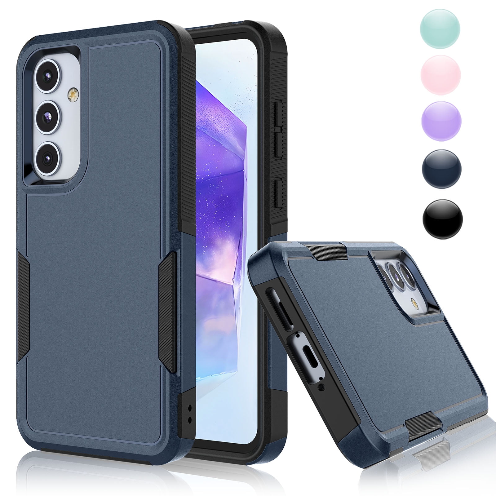 Njjex Rugged Bumper Protective Cell Phone Case for Samsung Galaxy A35 5G, Blue - Walmart.com