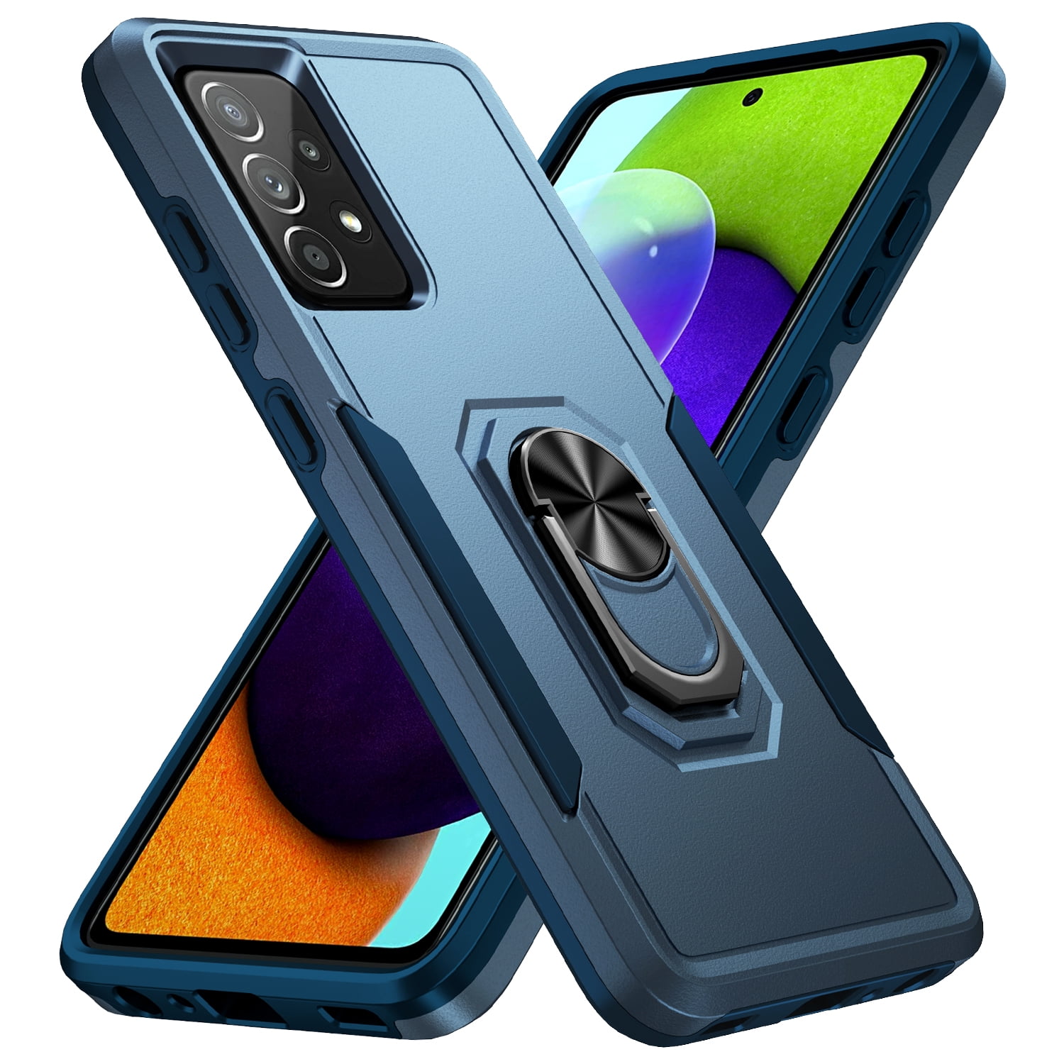 Galaxy A42 5G Case, 360掳 Rotate Ring Stand Rugged Lightweight Slim ...