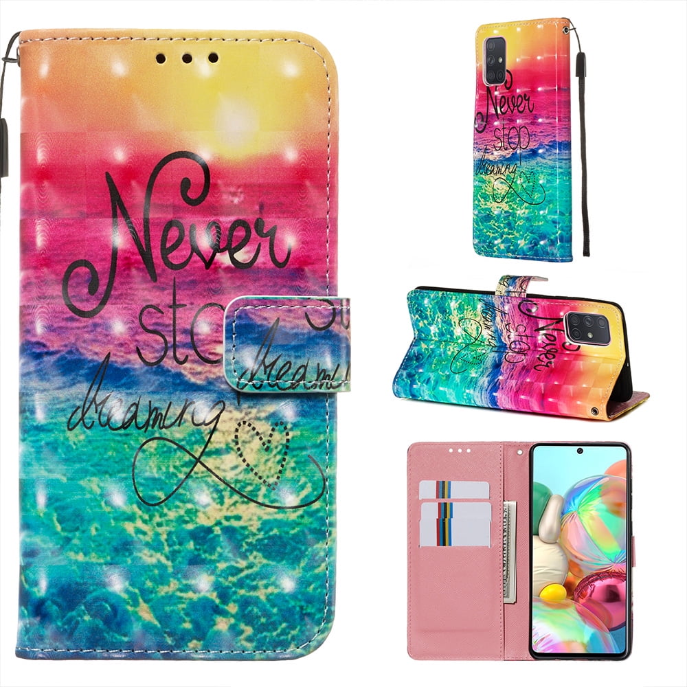 Galaxy A71 (4G) Case Wallet, Allytech PU Leather Shockproof 3D Pattern ...