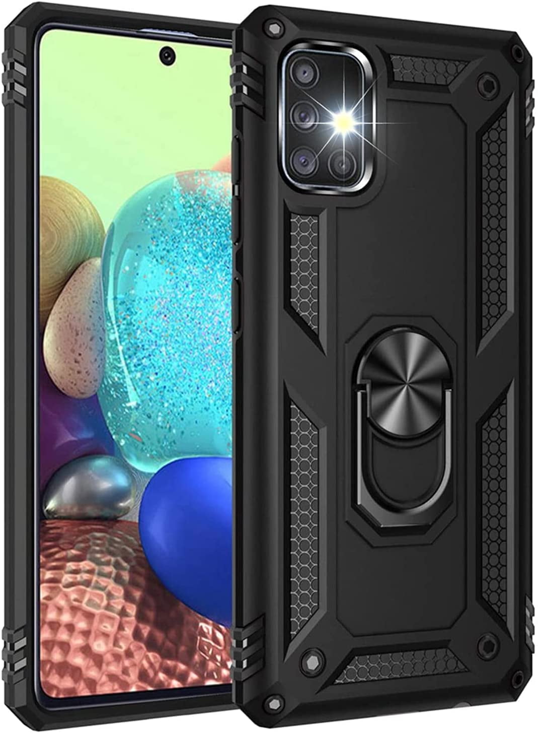 Galaxy A71 5G Case, Military Grade Heavy Duty Rugged Dual Layers Full Body Shockproof Screen ...