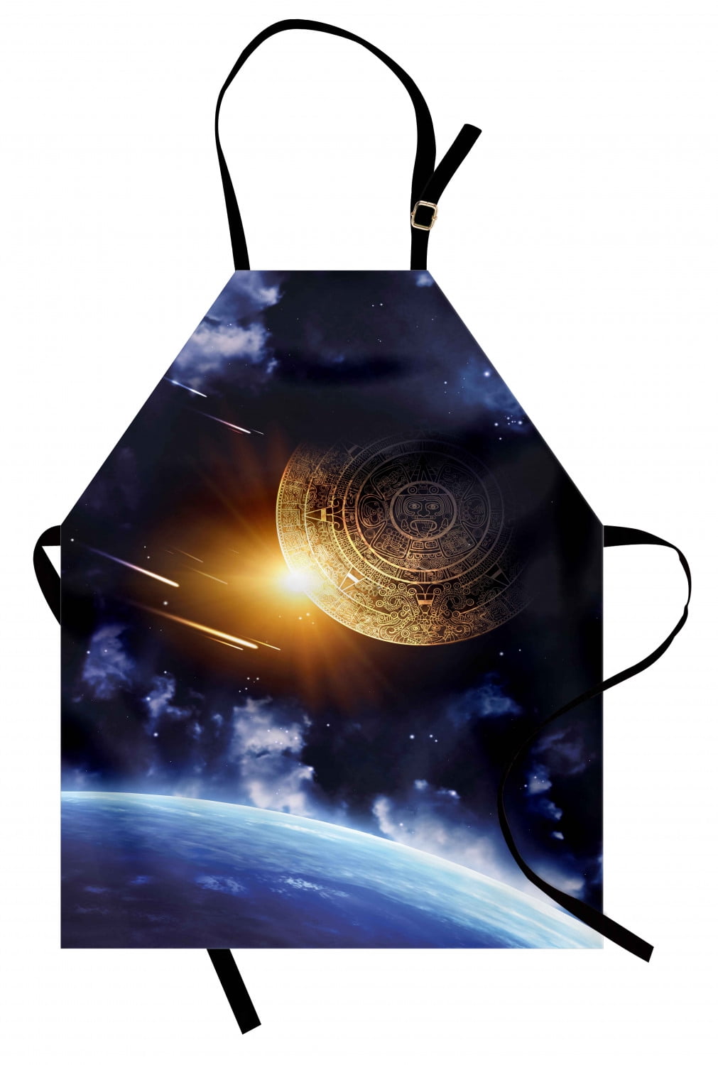 Galaxy Apron Maya Calendar with Outer Space Background with Earth ...