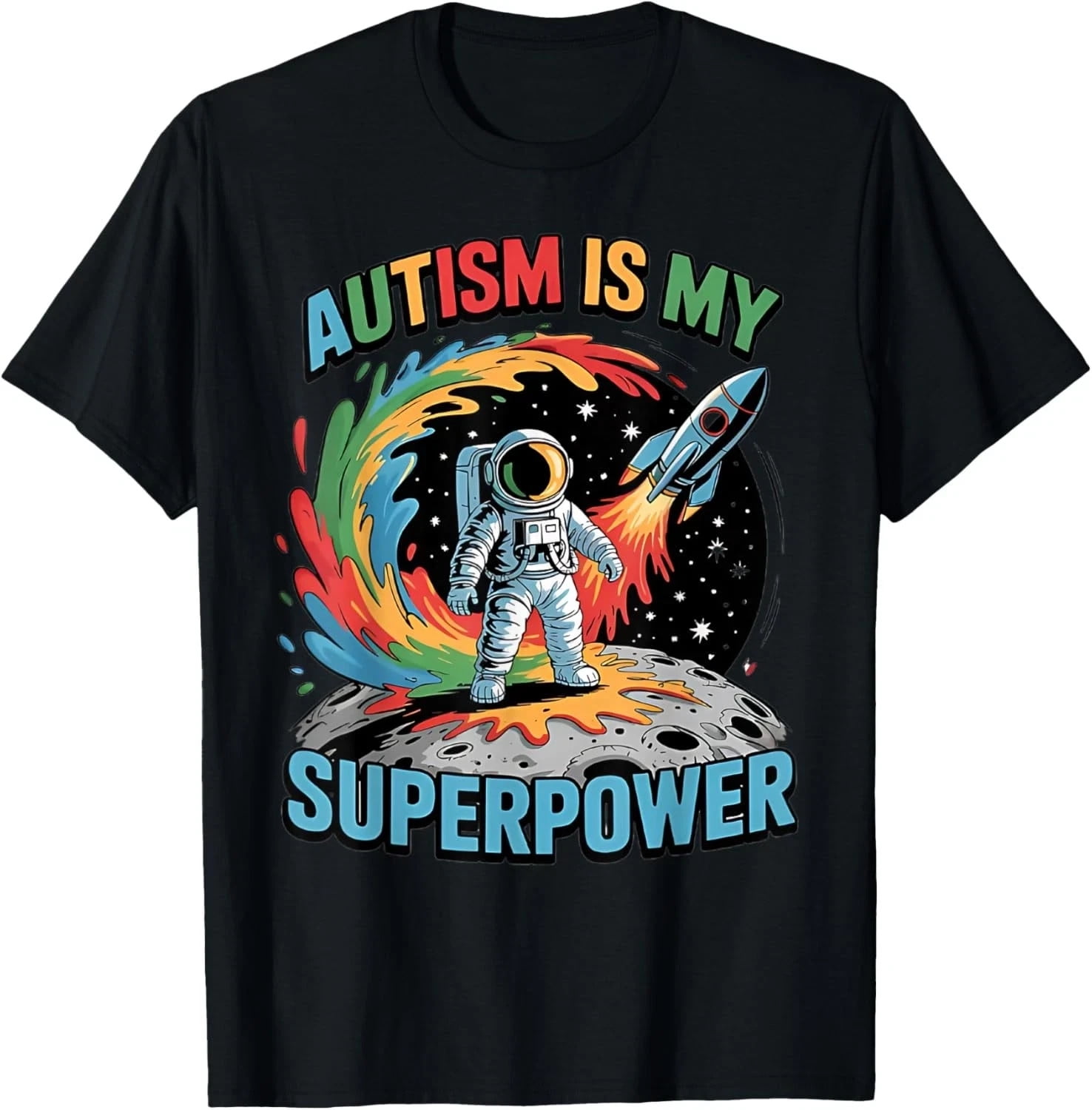Galaxy Astronaut Autism Is My Superpower Space Hero Vibes Unisex Shirt ...