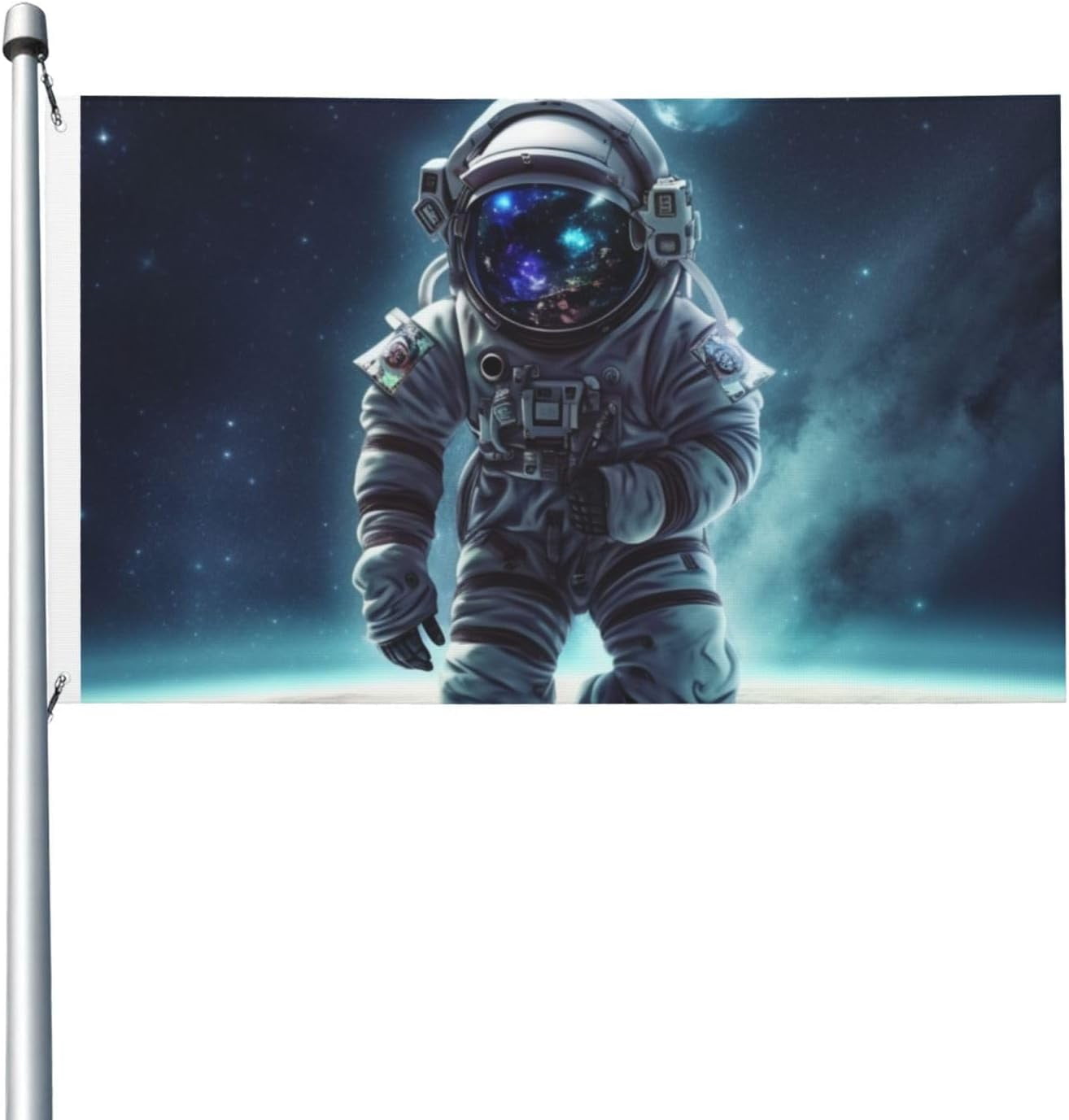 Galaxy Astronaut Flag 3x5 ft Flags for Outside Funny Banner Garden Flag ...