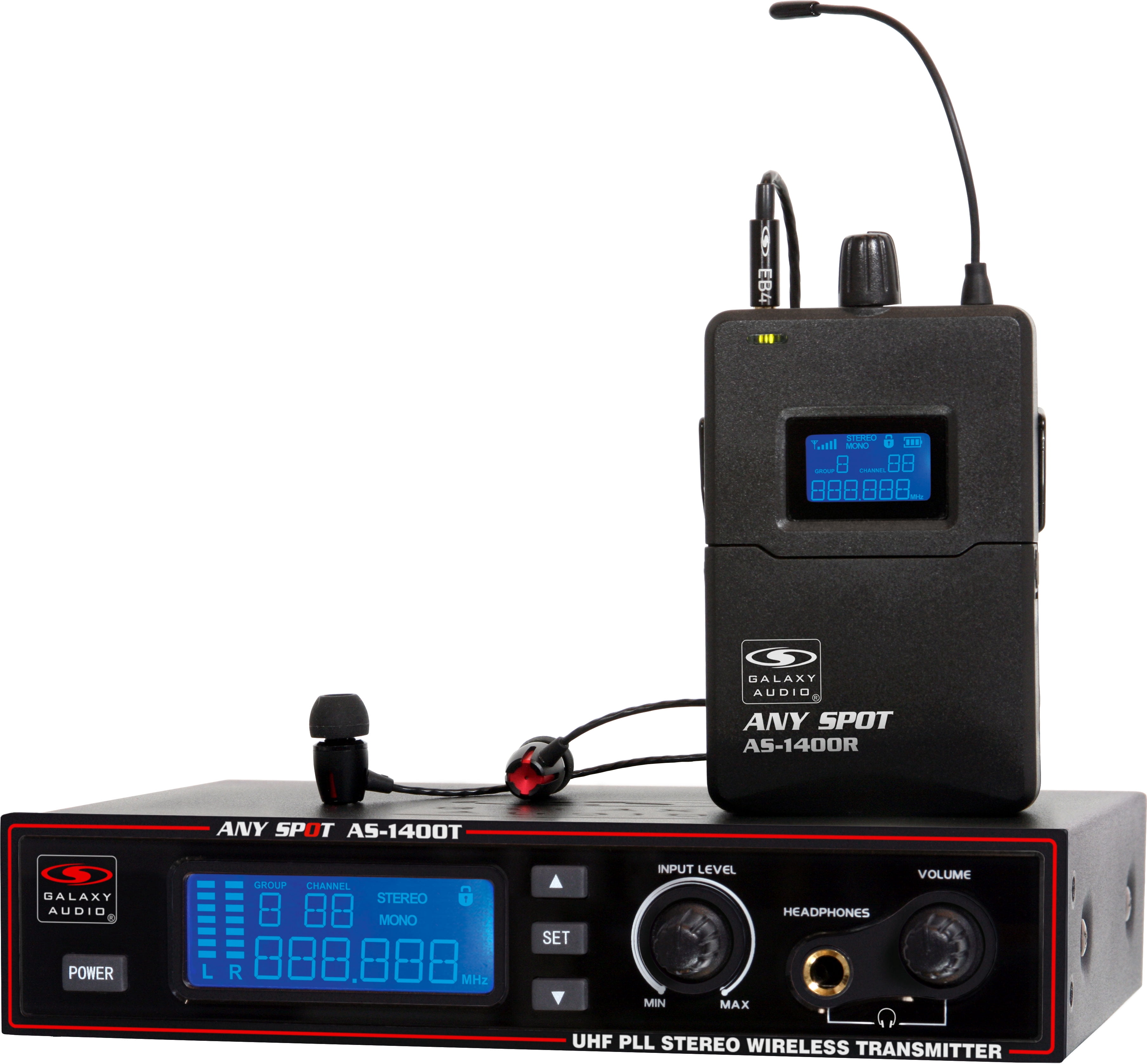 Galaxy Audio AS-1400-M Wireless Personal Monitors 300' Range - Walmart.com