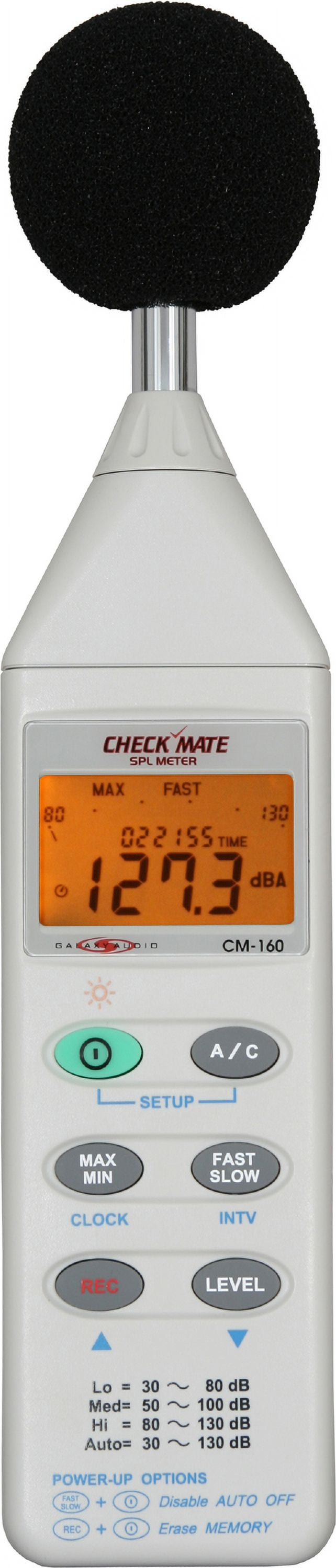 Galaxy Audio CM-160 Check Mate SPL Meter With Lcd Display & Internal ...