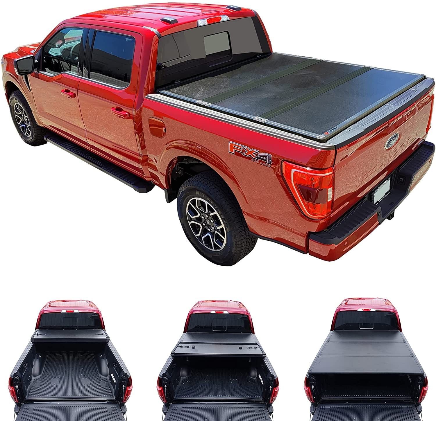 Galaxy Auto Hard Tri-Fold for 2003-18 Dodge Ram 6.4' Bed (Fleetside ...