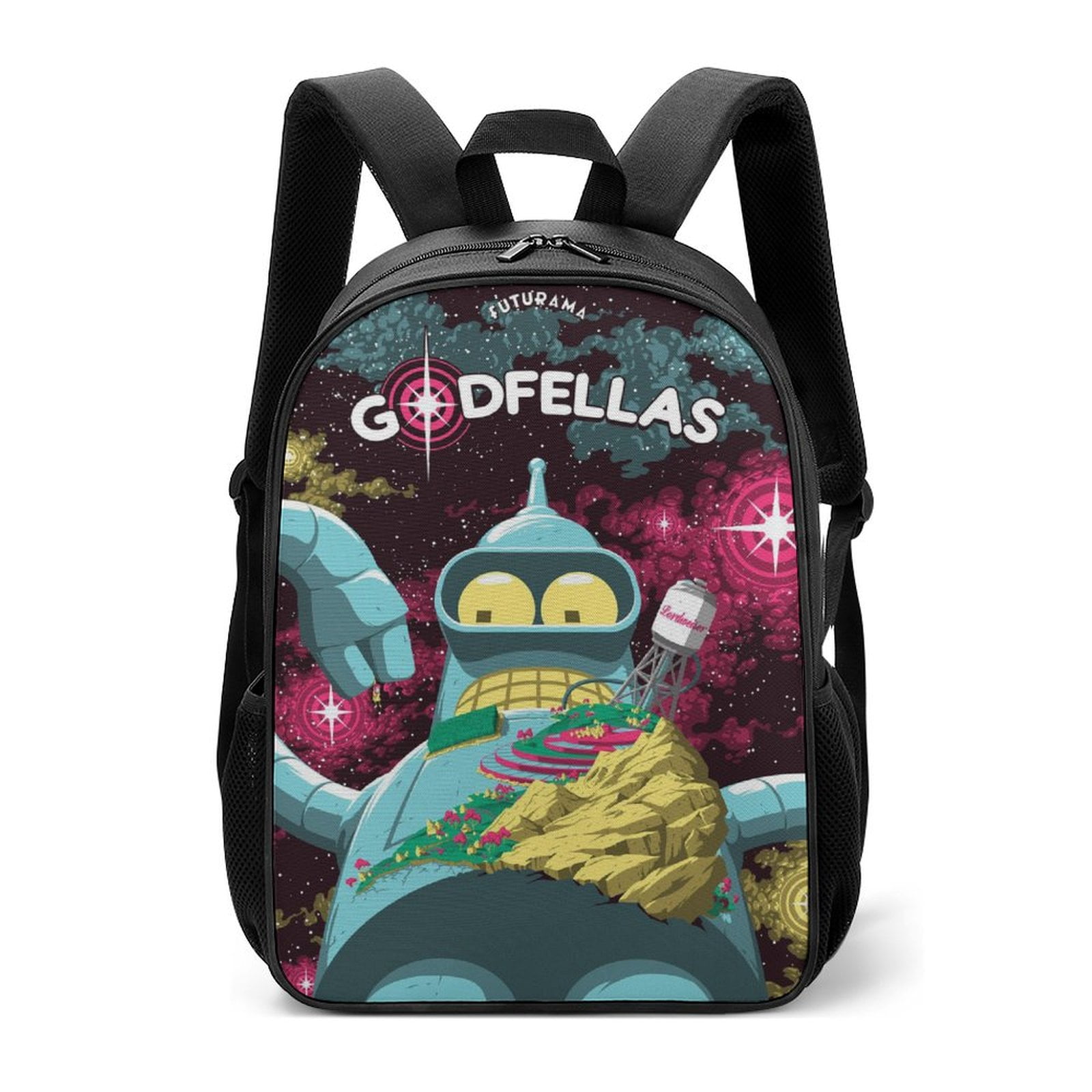 Galaxy Bender Futurama Backpack School Bag Multipurpose Daypack Bookbag ...