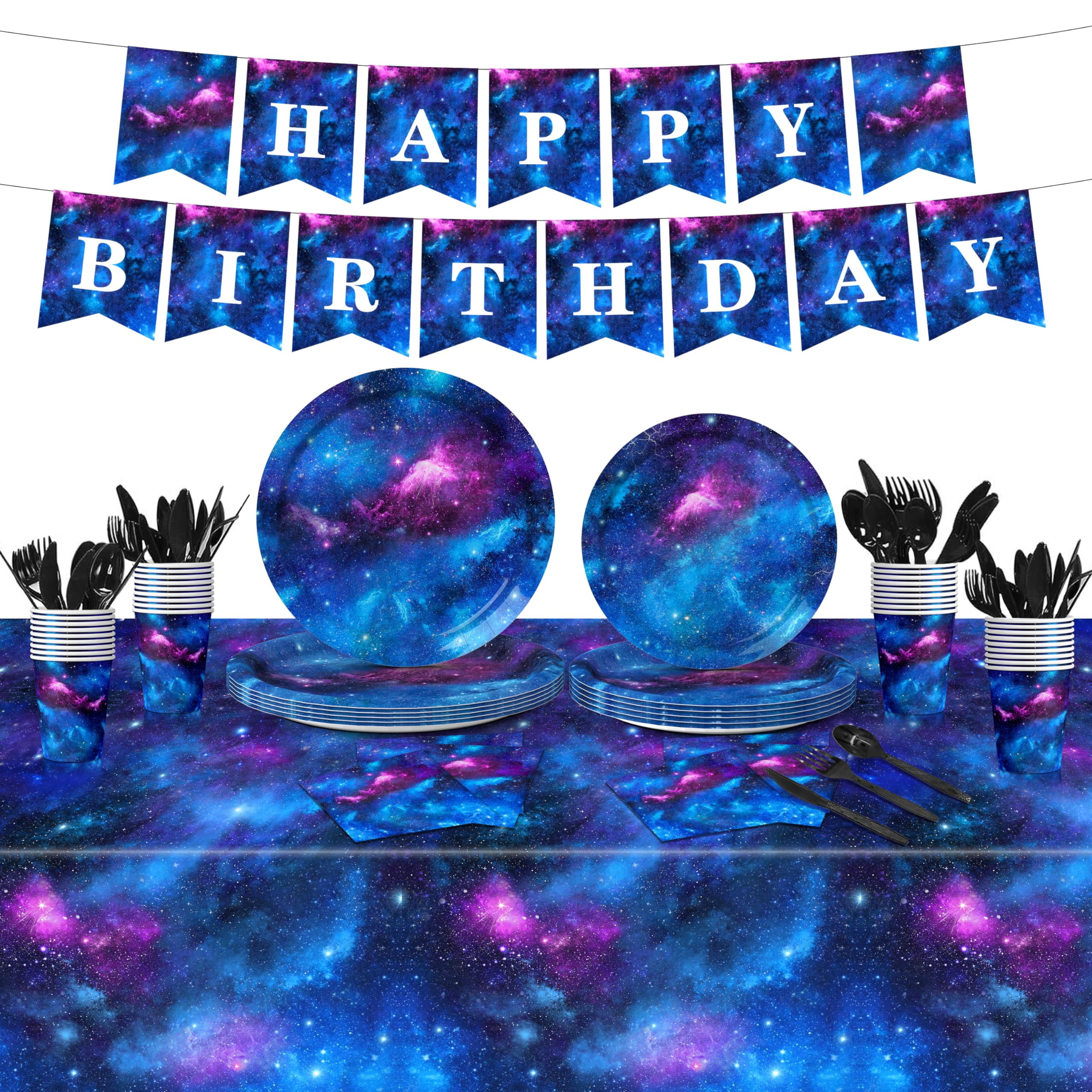 Galaxy Birthday Party Decorations Outer Space Themed Party Galaxy Star ...